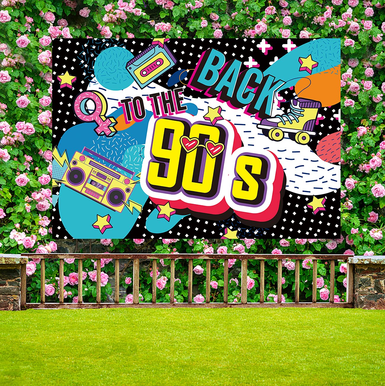 Buy Back to The 90’s Theme Party Photography Backdrop 90s Radio Fashion ...
