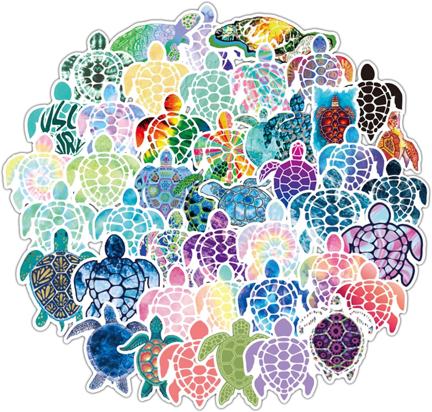 Amazon.com: 24 Pieces Sea Turtle Wall Decals Ocean Bathroom Decor ...