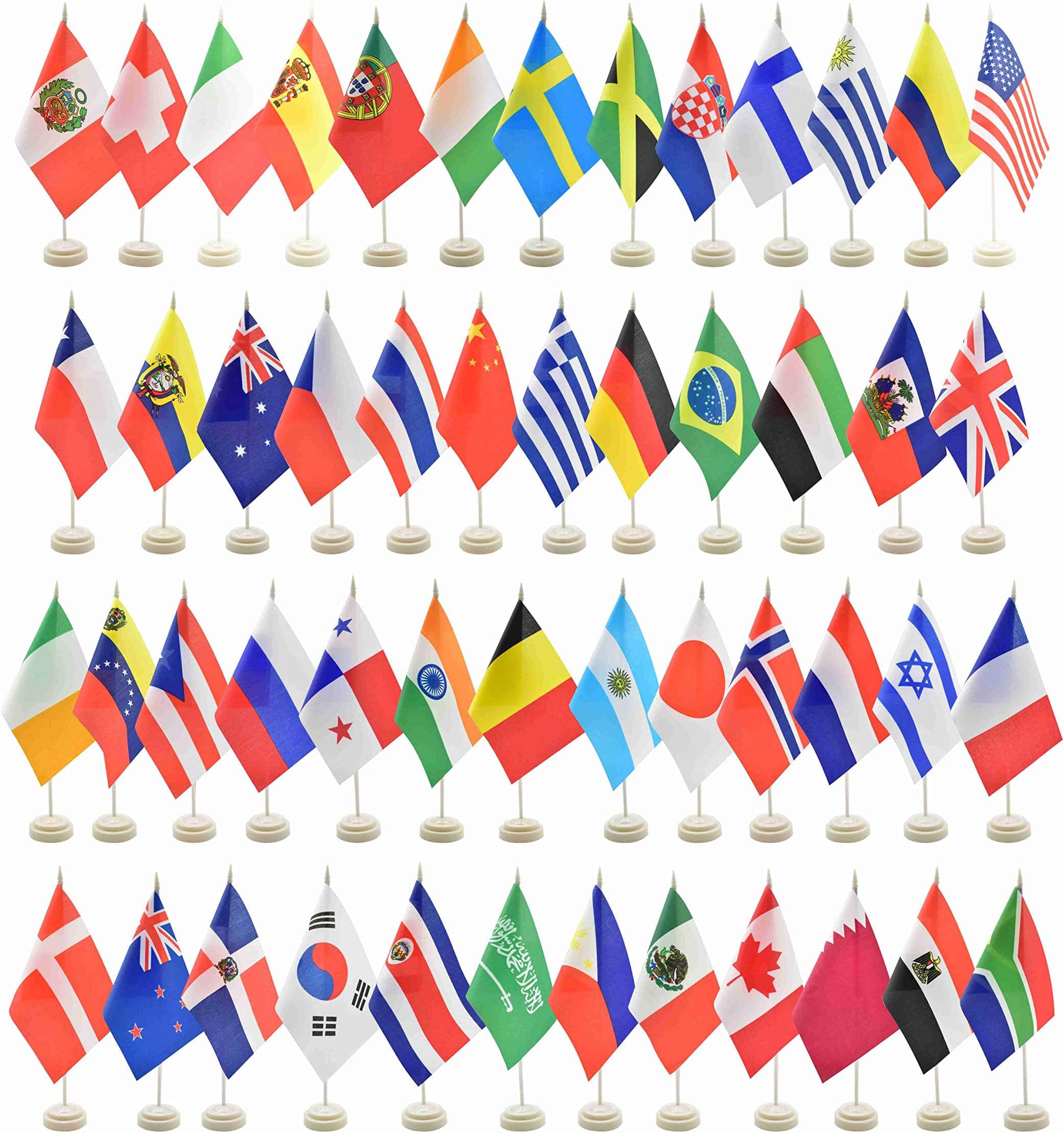 Amazon.com: Ckexin 50 Countries Desk Flags Small Mini International ...