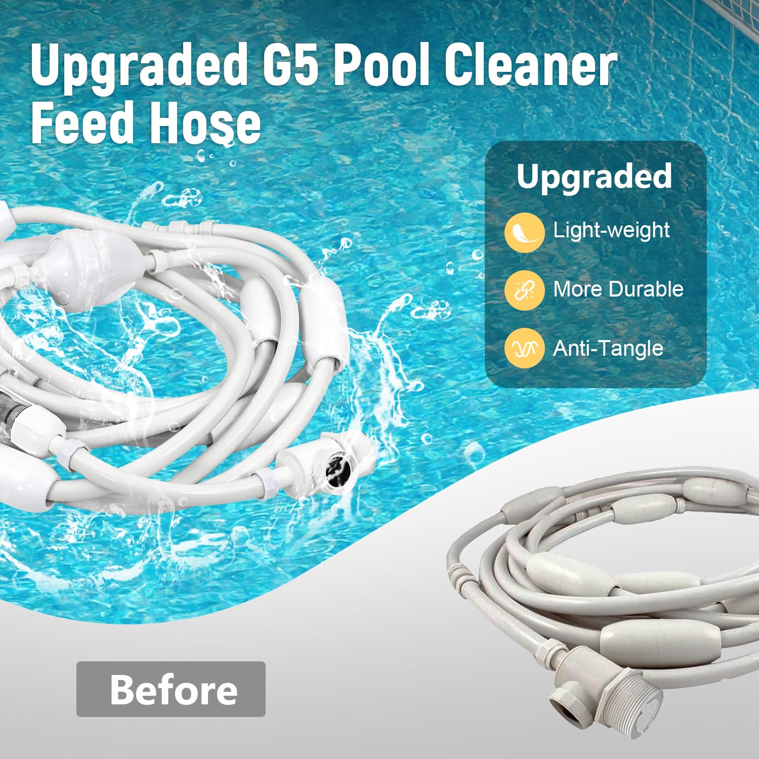 Upgraded Version G5 Pool Cleaner Feed Hose Replacement for Zodiac ...