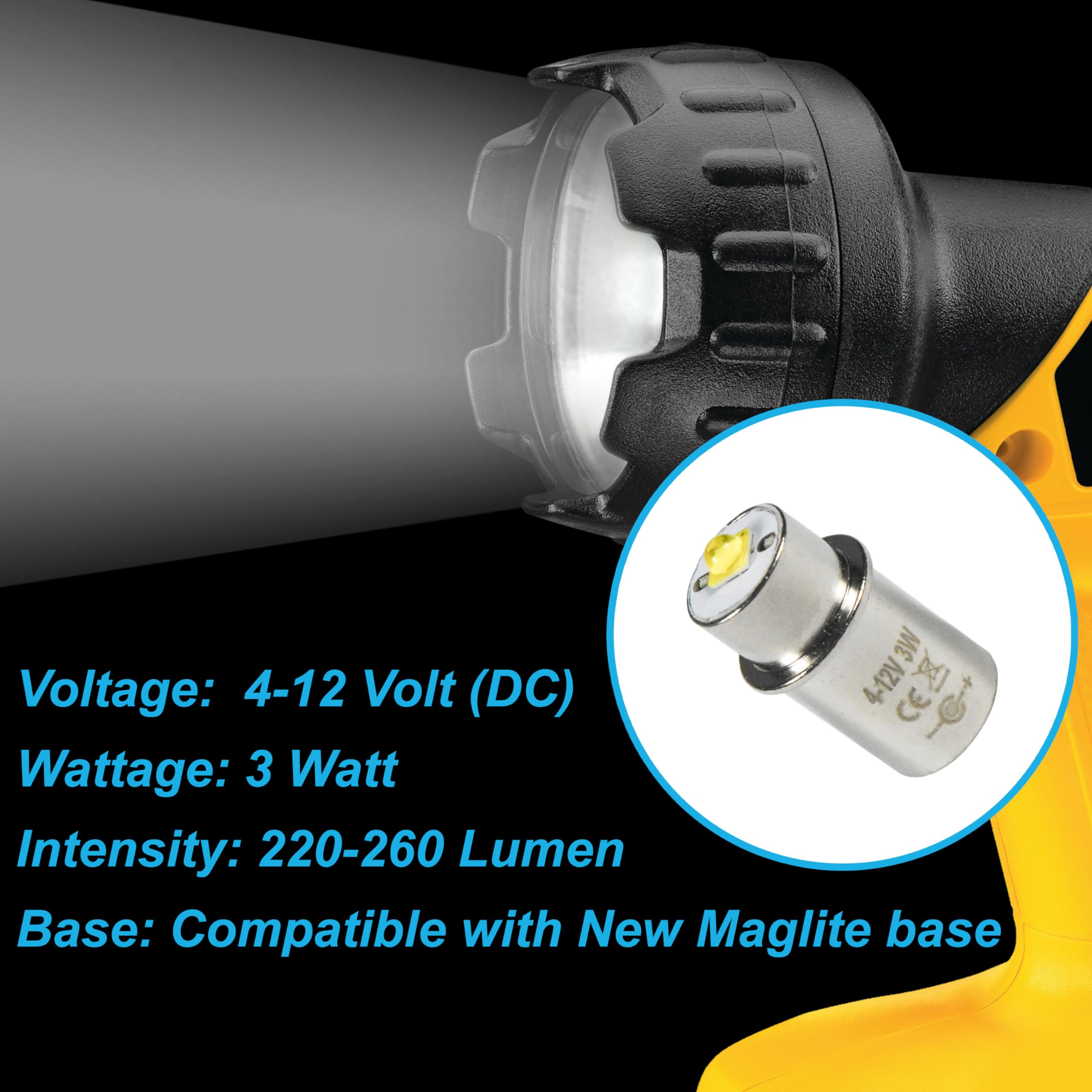 3 Watt Led Flashlight Bulbs LED Flashlight Bulbs, LED Replacement