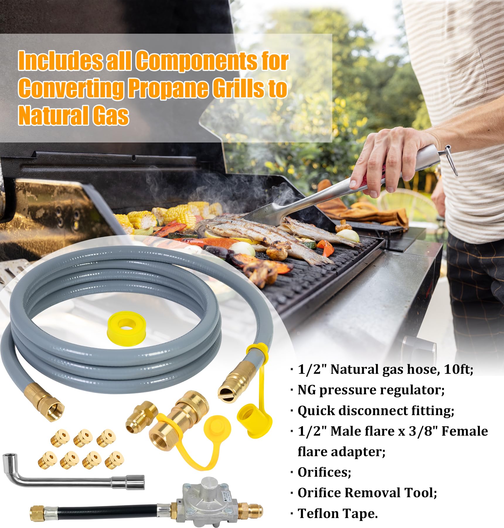 Snapklik.com : Propane To Natural Gas Conversion Kit For Nexgrill ...