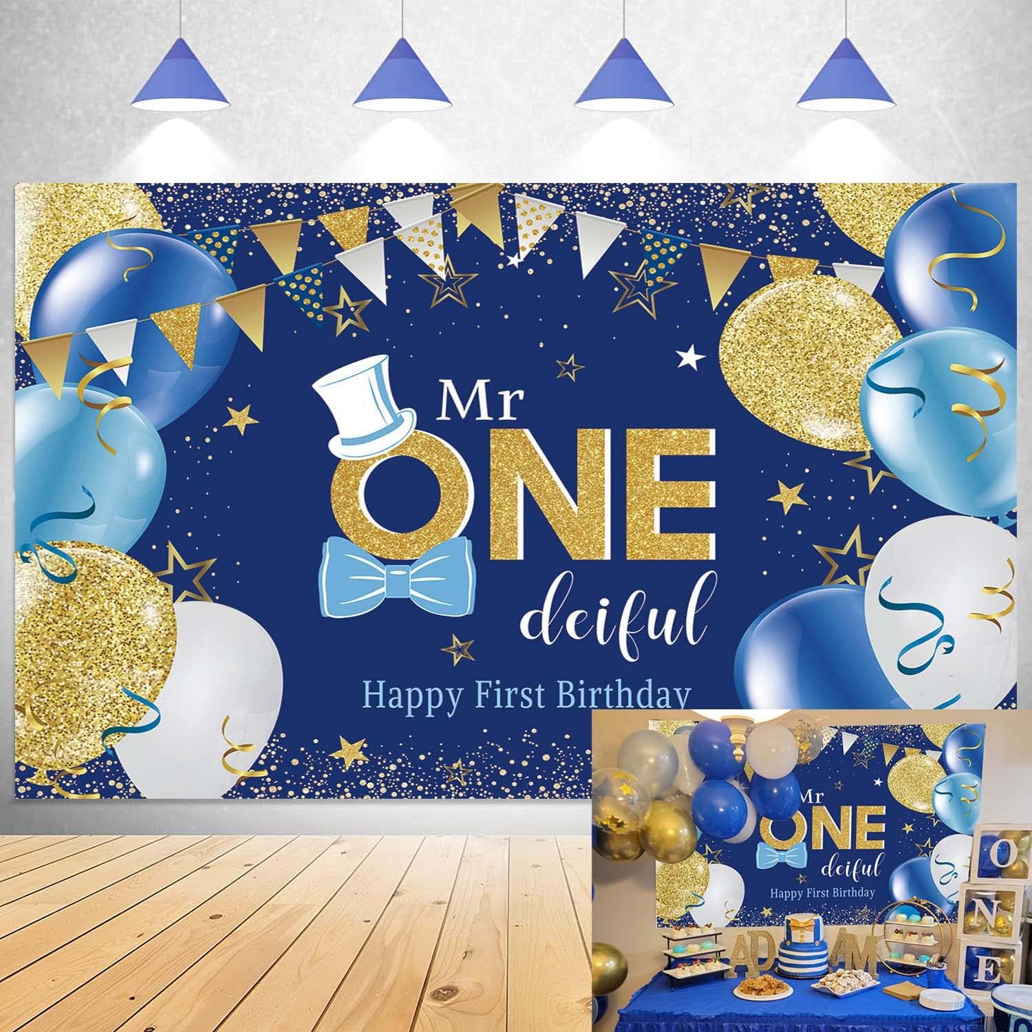 Boys 1st Birthday Backdrop Mr. Onederful Birthday Photography ...