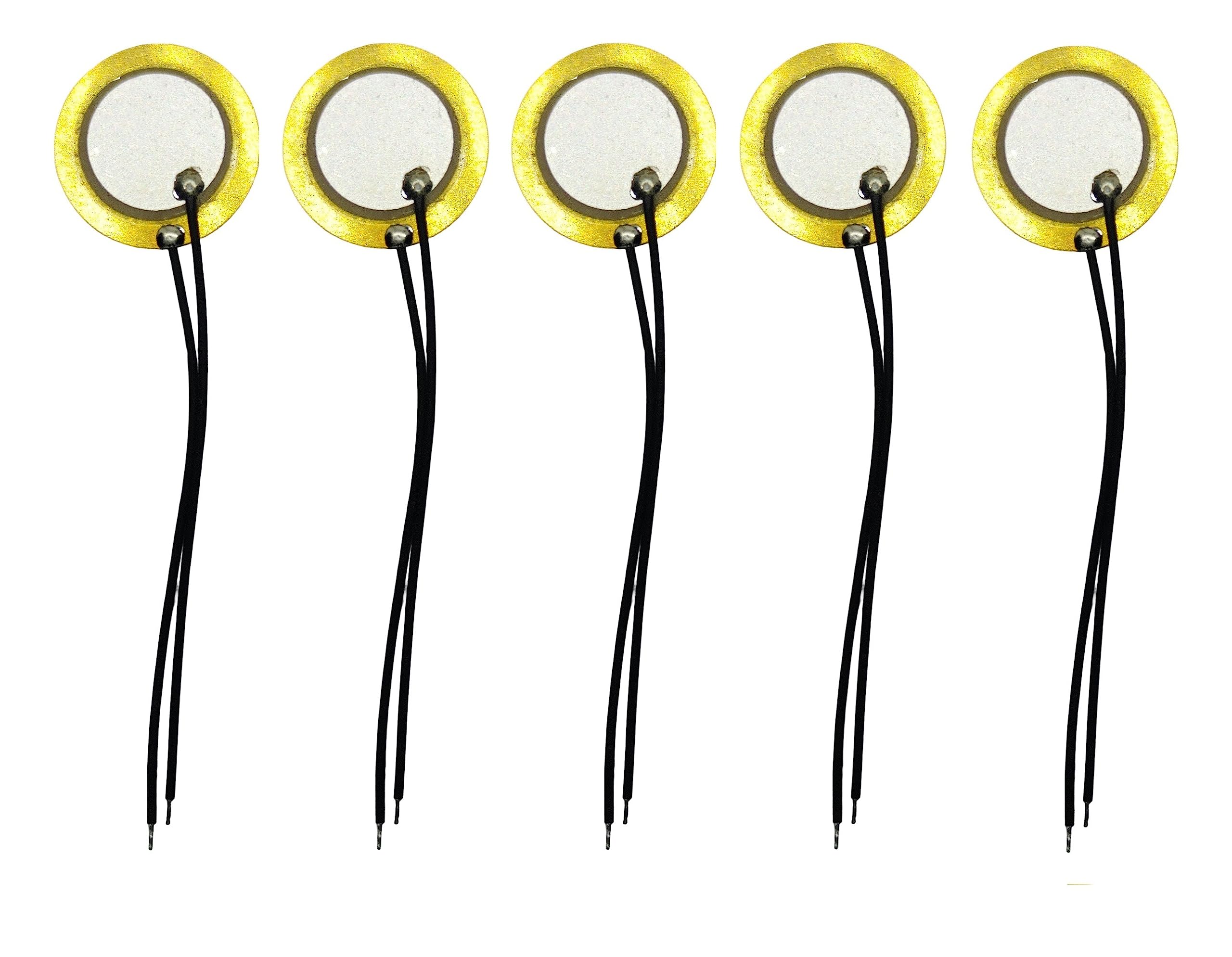 Invento 5pcs 12mm Piezo Ceramic Elements Sounder Sensor Trigger Drum ...