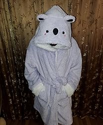 TIMSOPHIA Plush Robes for Womens Bathrobes with Hood Soft Animal Robes ...