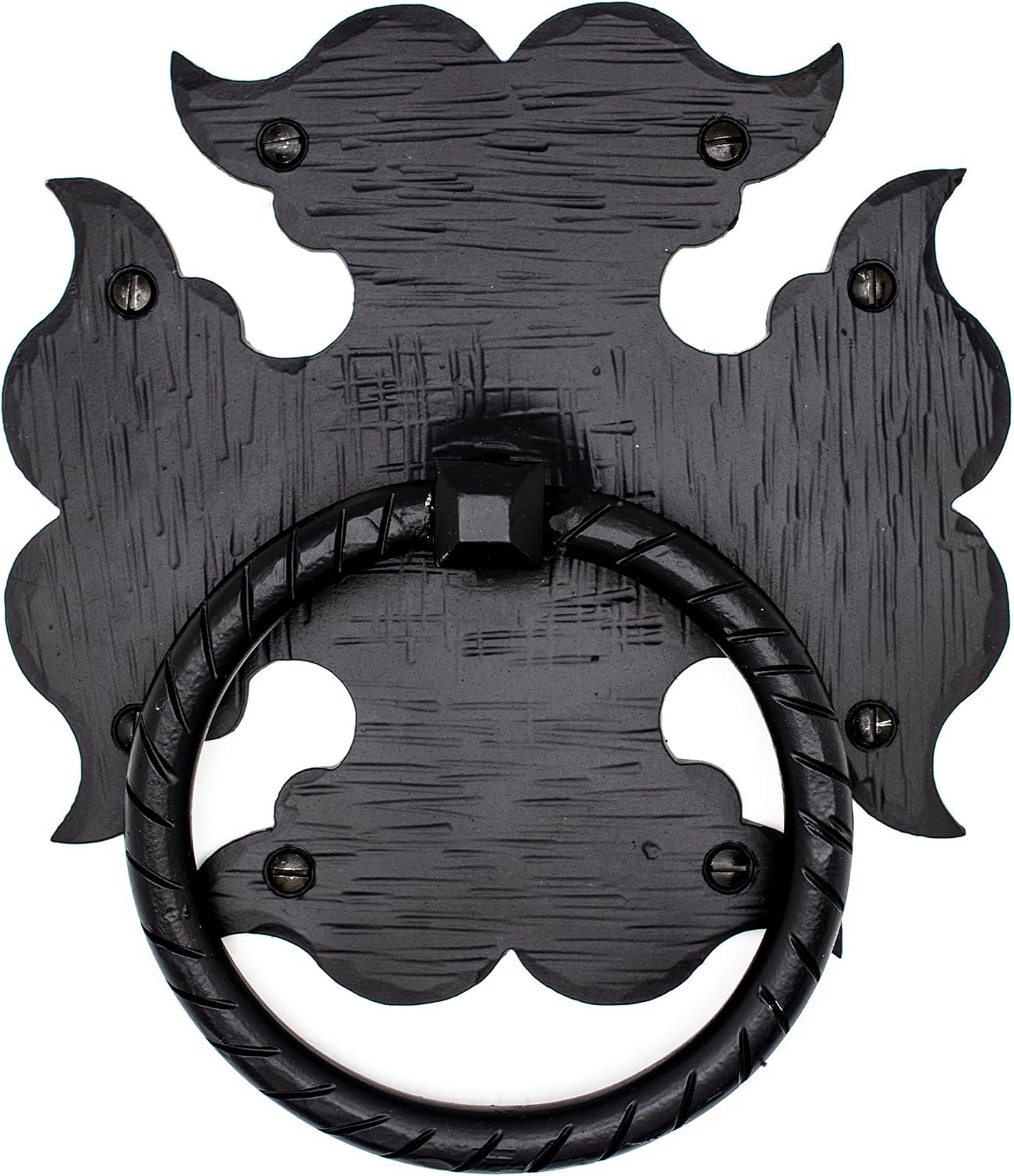 1 Pack 7.75 Inch Decorative Black Ring Pulls - Decorative Iron Ring ...
