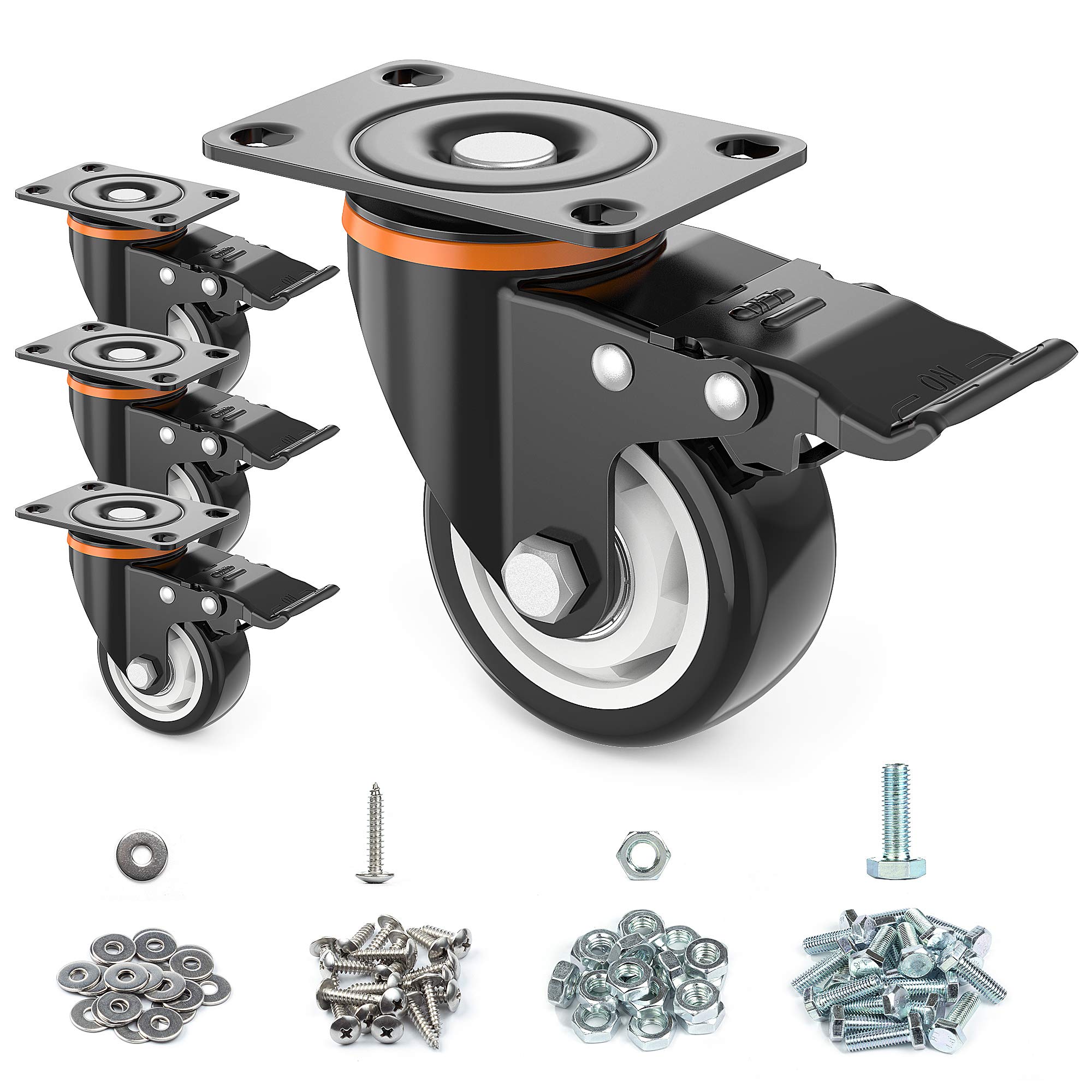 3 Caster Wheels Set Of 4 Heavy Duty Swivel Casters | Desertcart INDIA