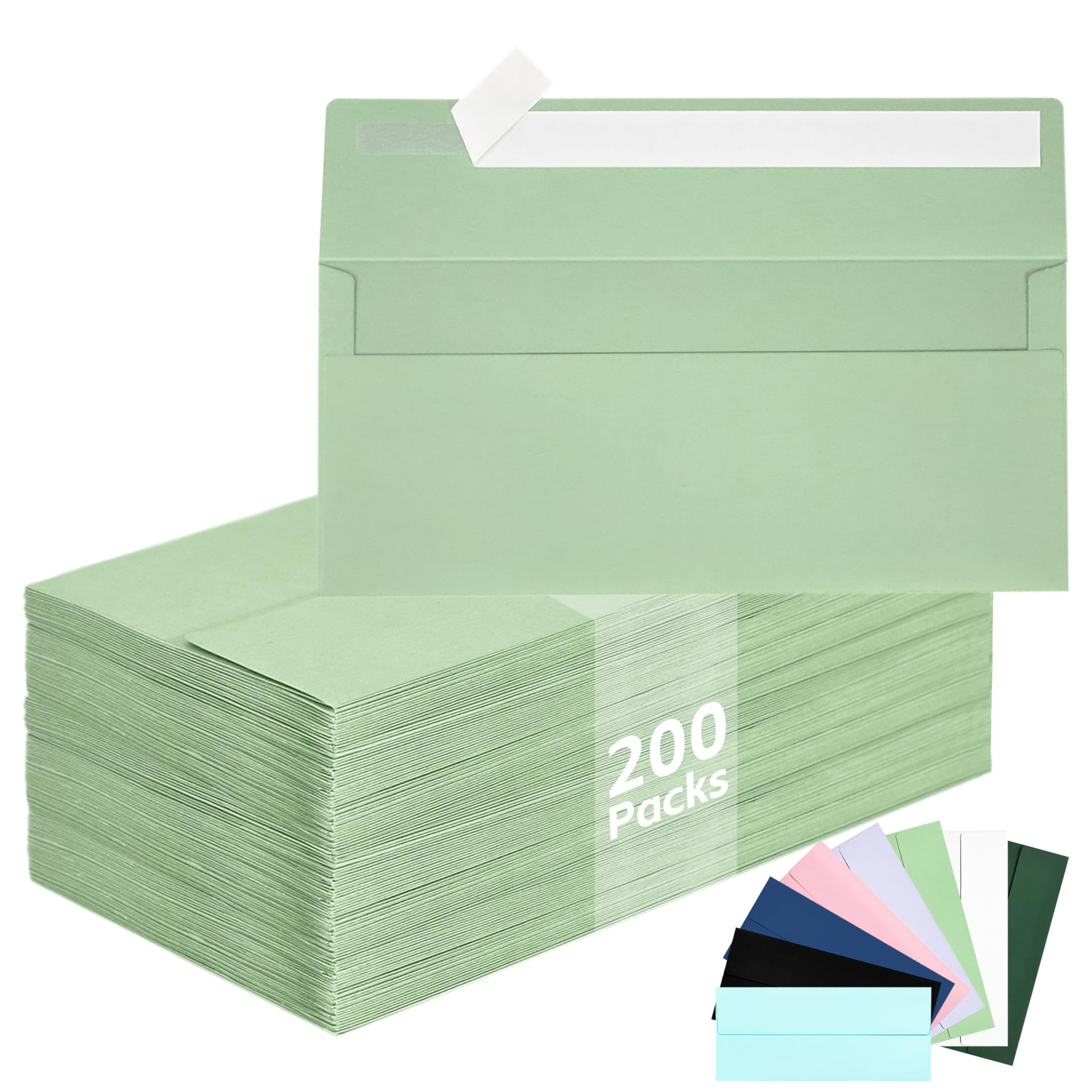 Amazon.com : Mulbozy 200 Pcs #10 Business Envelopes, Self Seal Standard ...