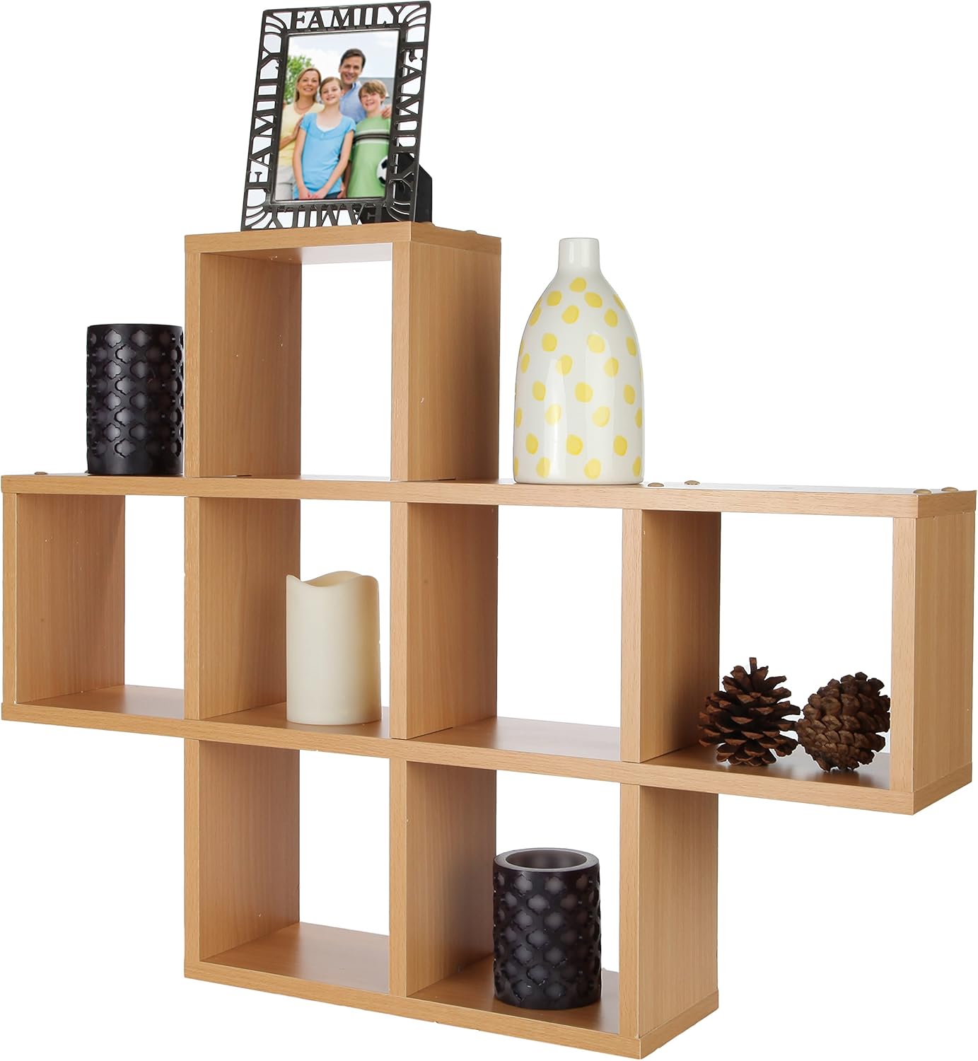 Amazon.com: ARAD Laminated Cubby Shelving Unit in Beech Veneer. : Home ...