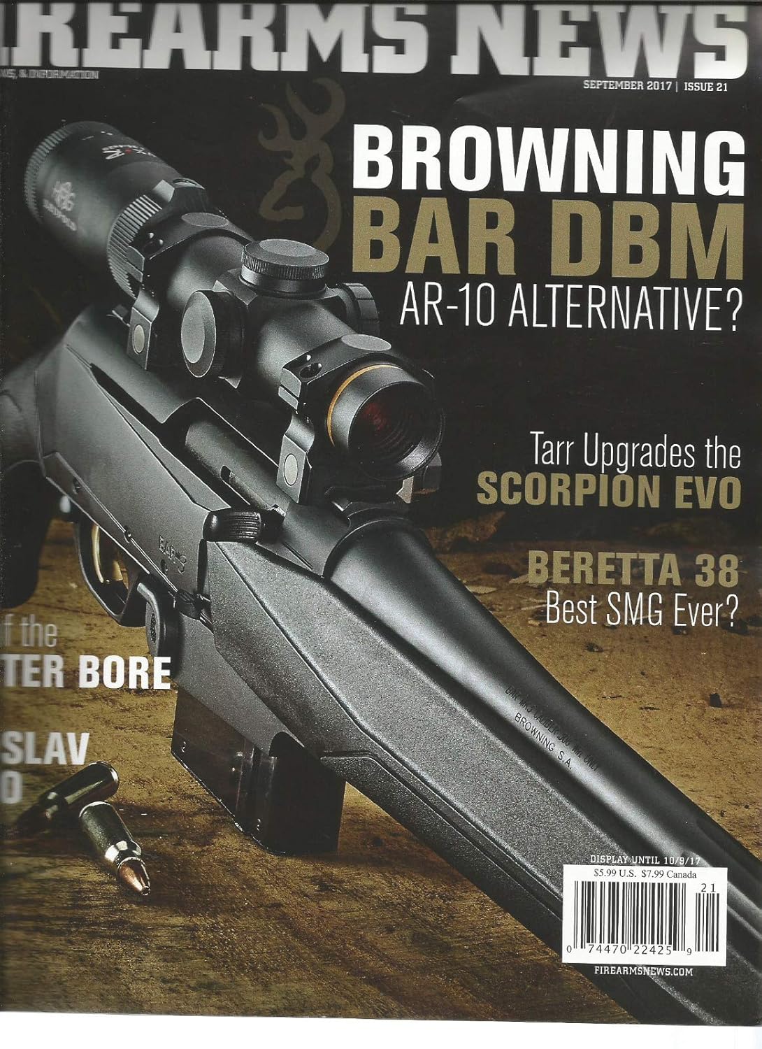 FIREARMS NEWS MAGAZINE #21 SEPTEMBER 2017.Compatible with BROWNING BAR ...