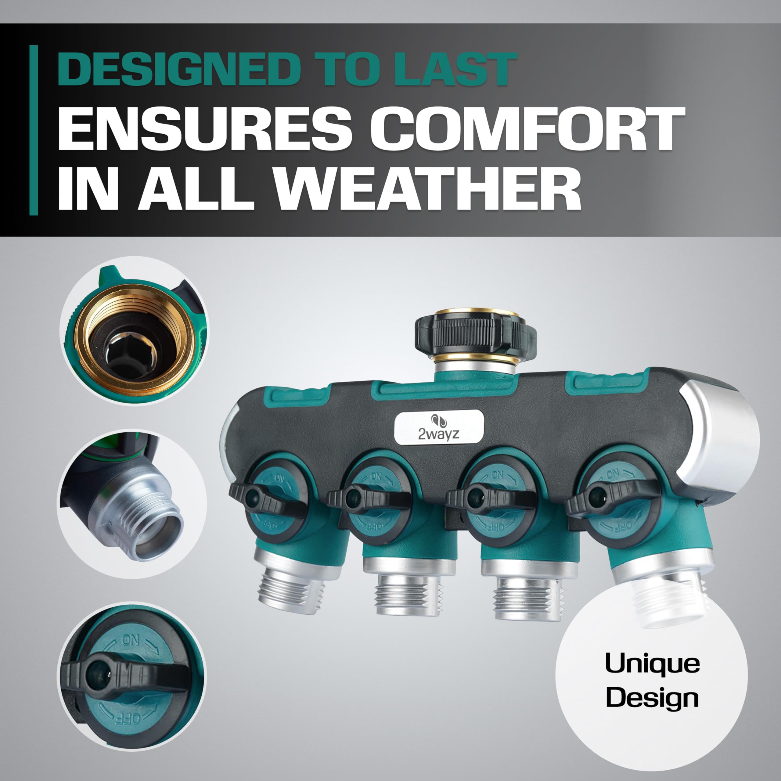 Snapklik.com : 2 Wayz 4 Way Garden Hose Splitter, Heavy Duty, Water ...
