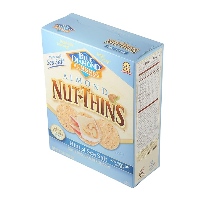 Amazon.com: Blue Diamond Almonds Nut Thins Gluten Free Cracker Crisps ...