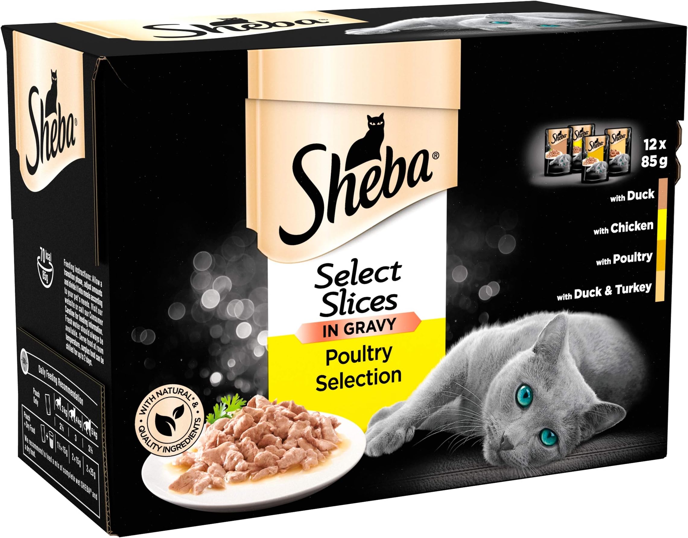 Sheba Select Slices, Wet Cat Food Pouches, Poultry Collection in Gravy ...