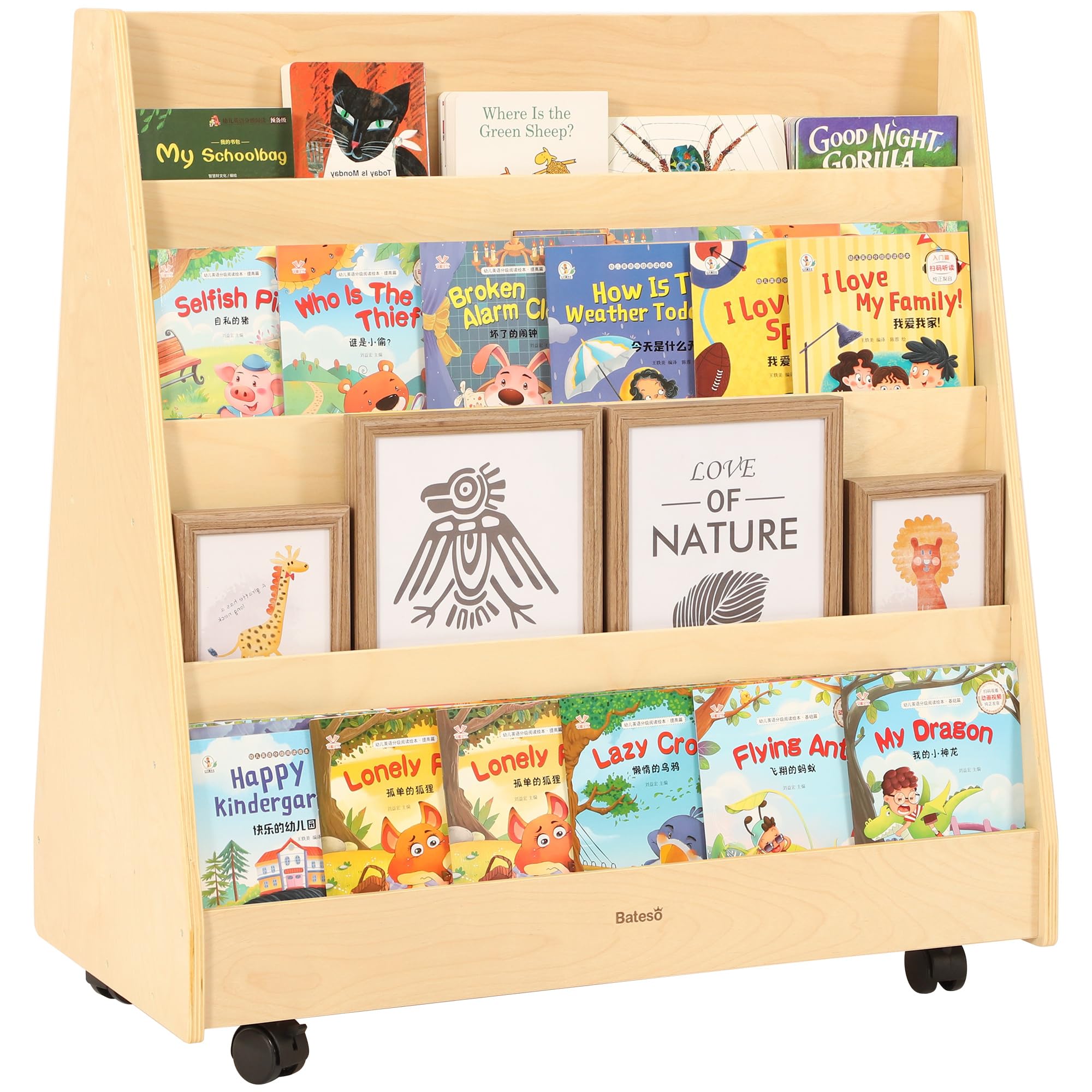 Snapklik.com : Bateso Kids Bookshelf For Toddlers And Babies, Double ...