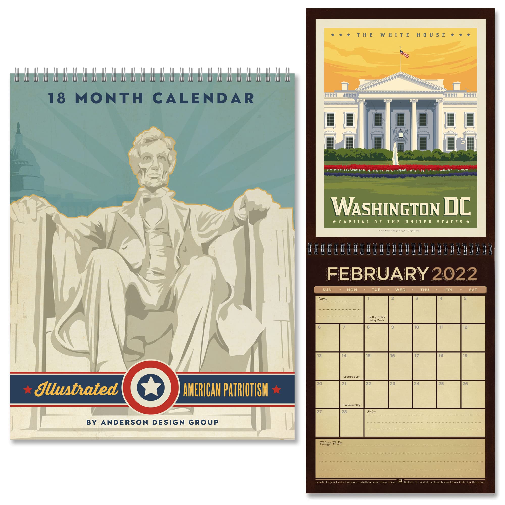 Snapklik.com : Americanflat 18 Month Wall Calendar - American ...