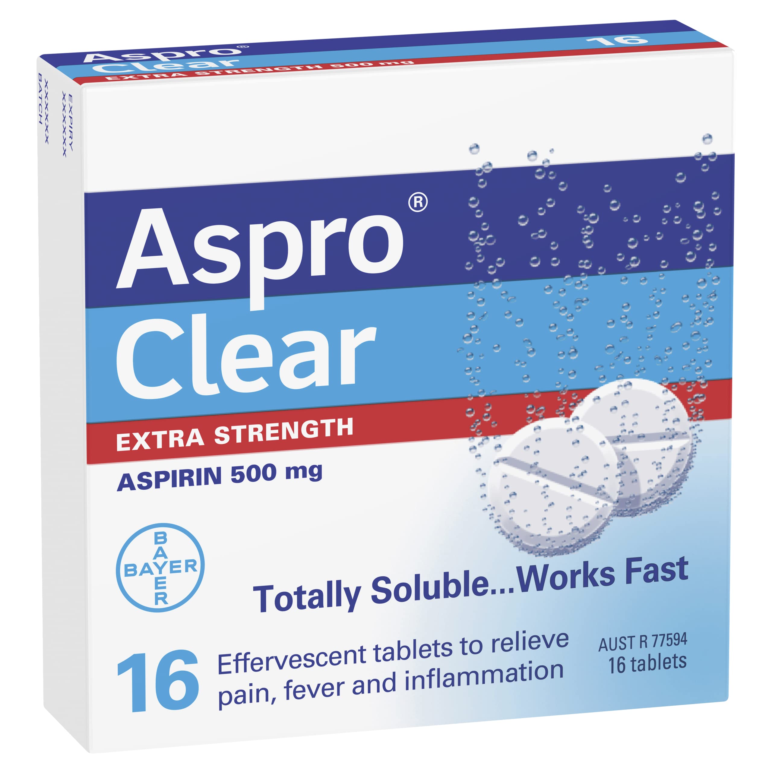 Aspro Clear Extra Strength Pain Relief Tablets with Aspirin, Fast and ...