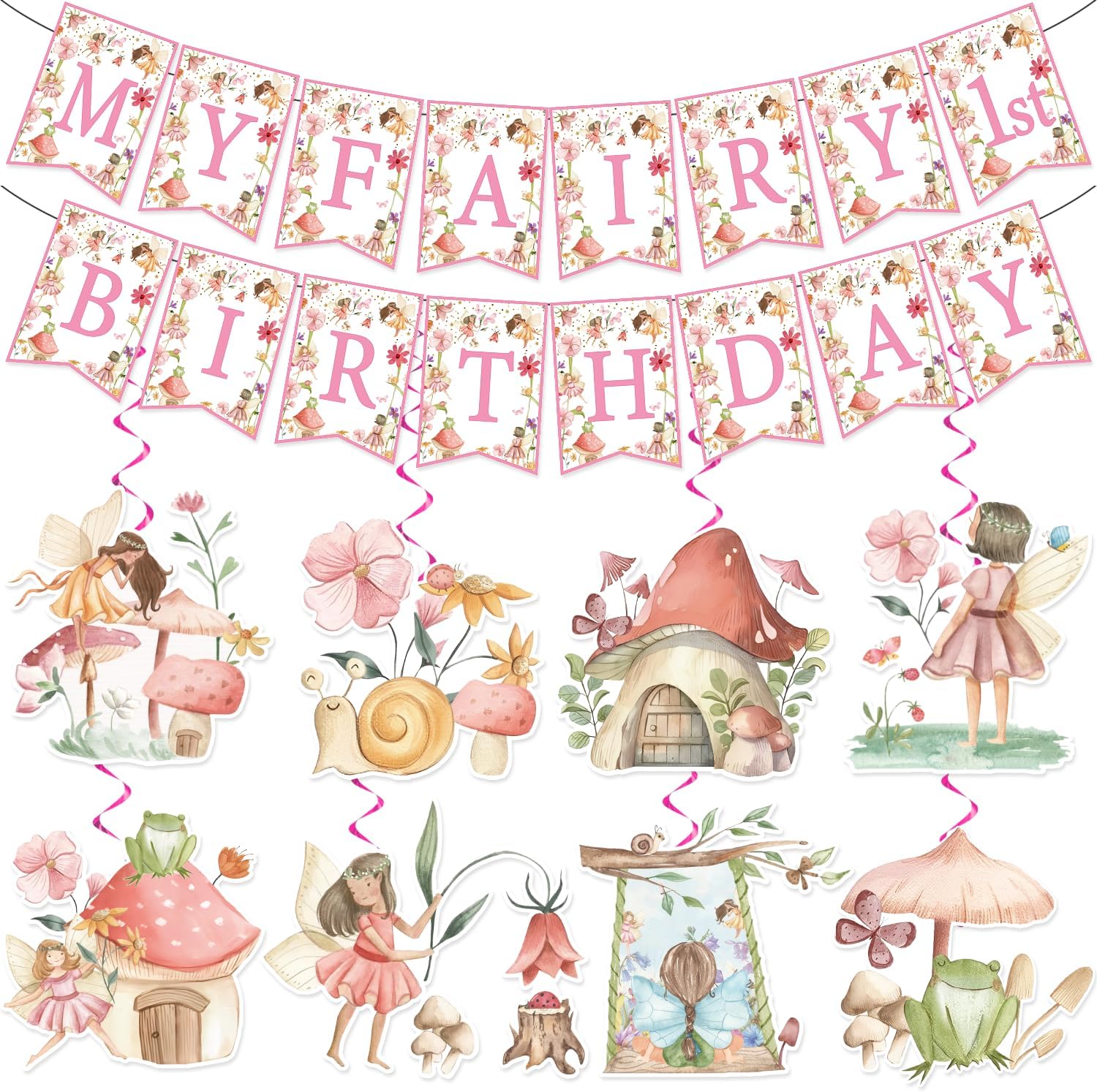 Amazon.com: CANTLY Mushroom Highchair Banner - Sweet One Birthday Party ...