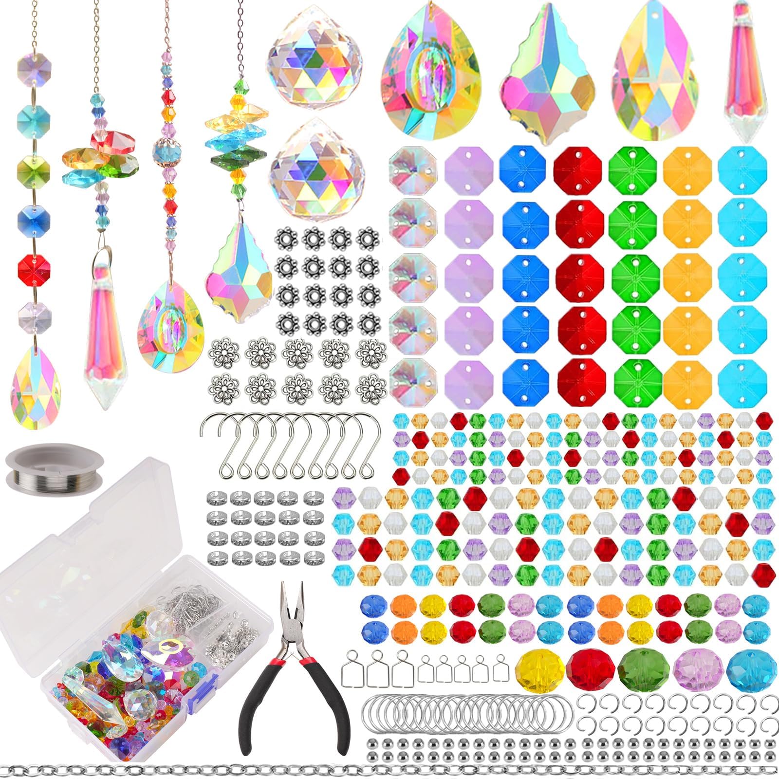 Amazon.com: LOVVEFAM 240PCS DIY Sun Catcher Making Kits Craft for ...
