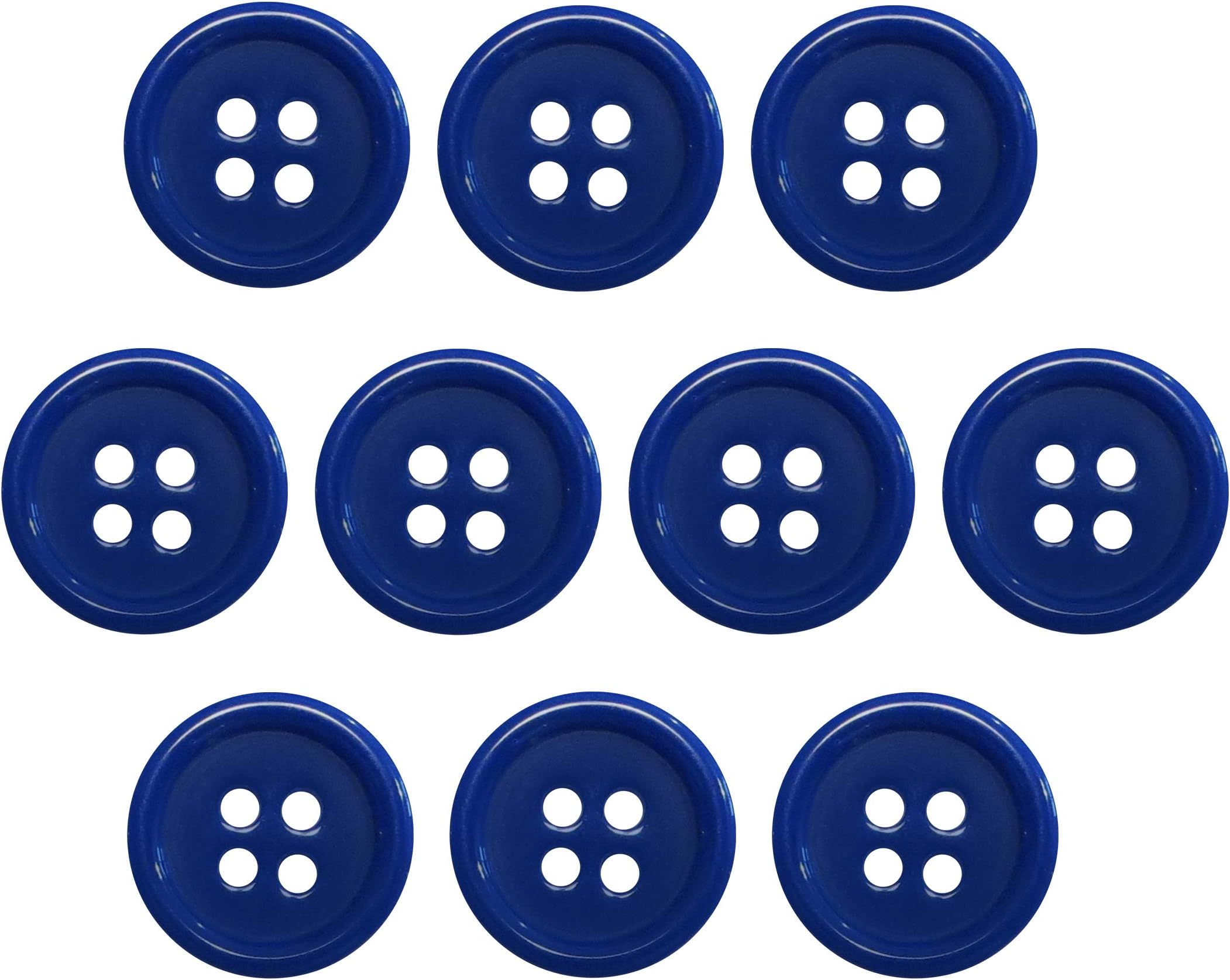 Amazon.com: Buttons 1/2 Inch (1/2”) 4 Hole 10 Pieces - White Black ...