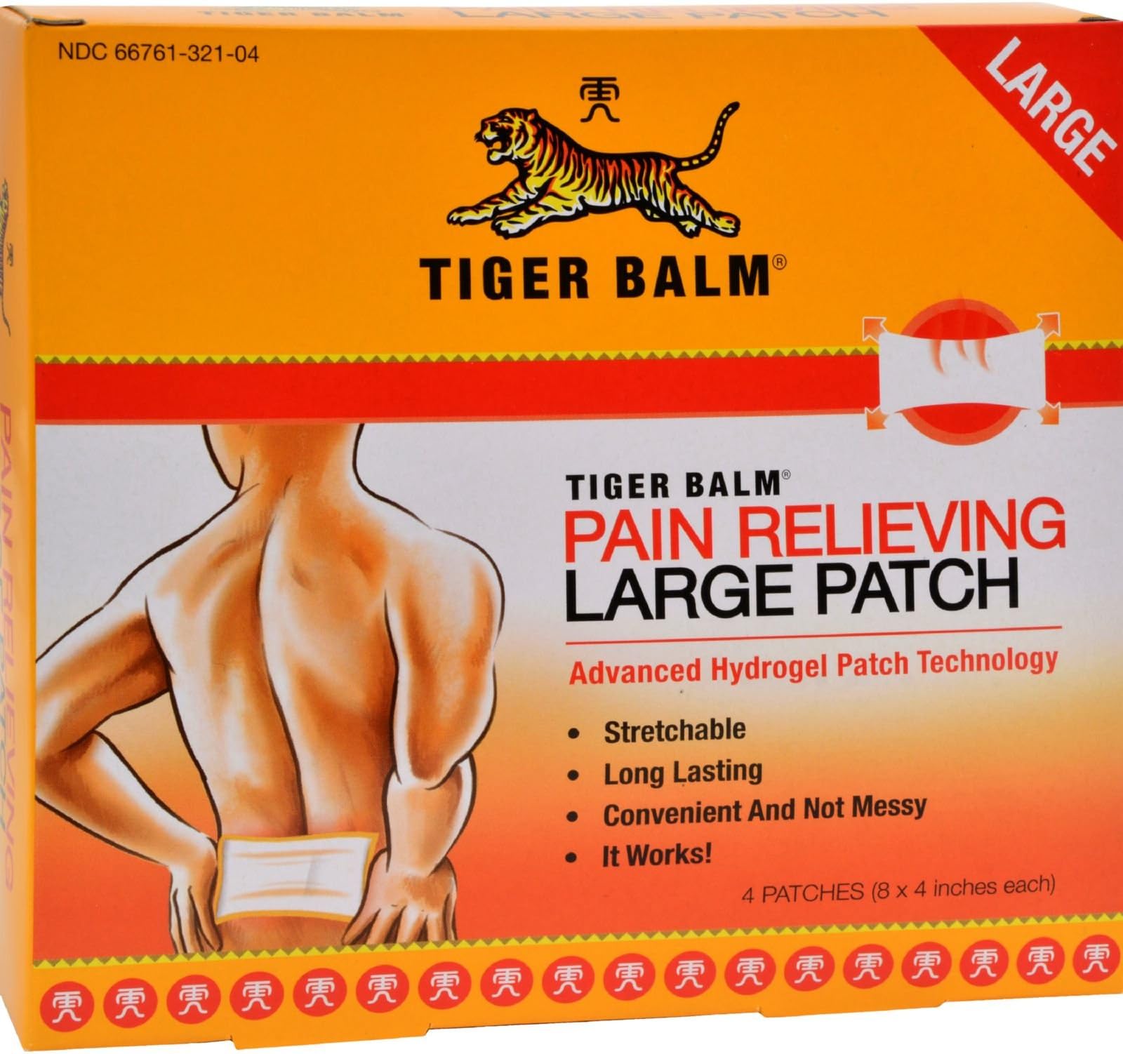 Amazon.com: Tiger Balm Pain Relieving Patch Large, 4 Count (Pack of 6 ...