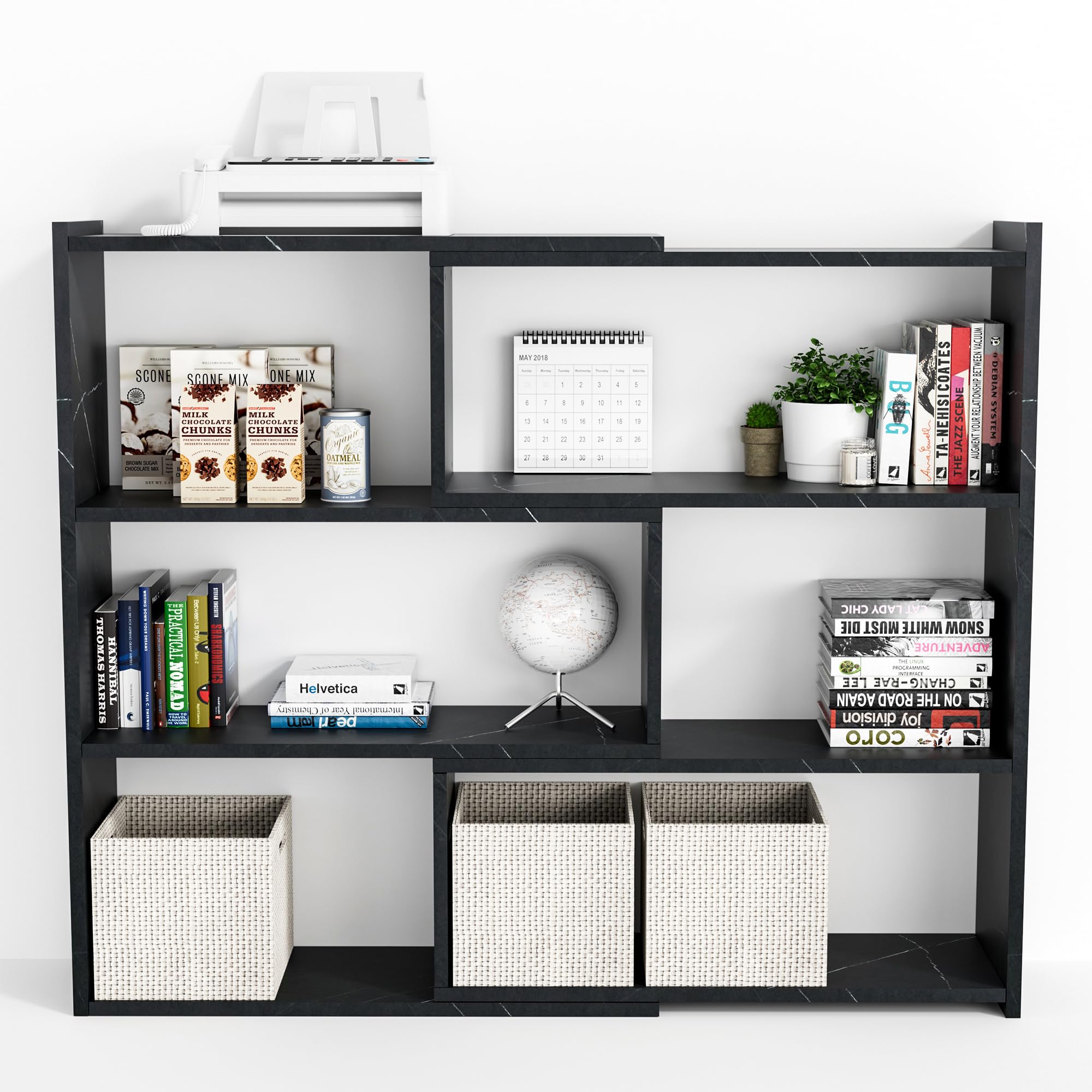 Amazon.com: Kaboon 4-Tier Shelving Unit, Expandable 30-55 inch Wide ...