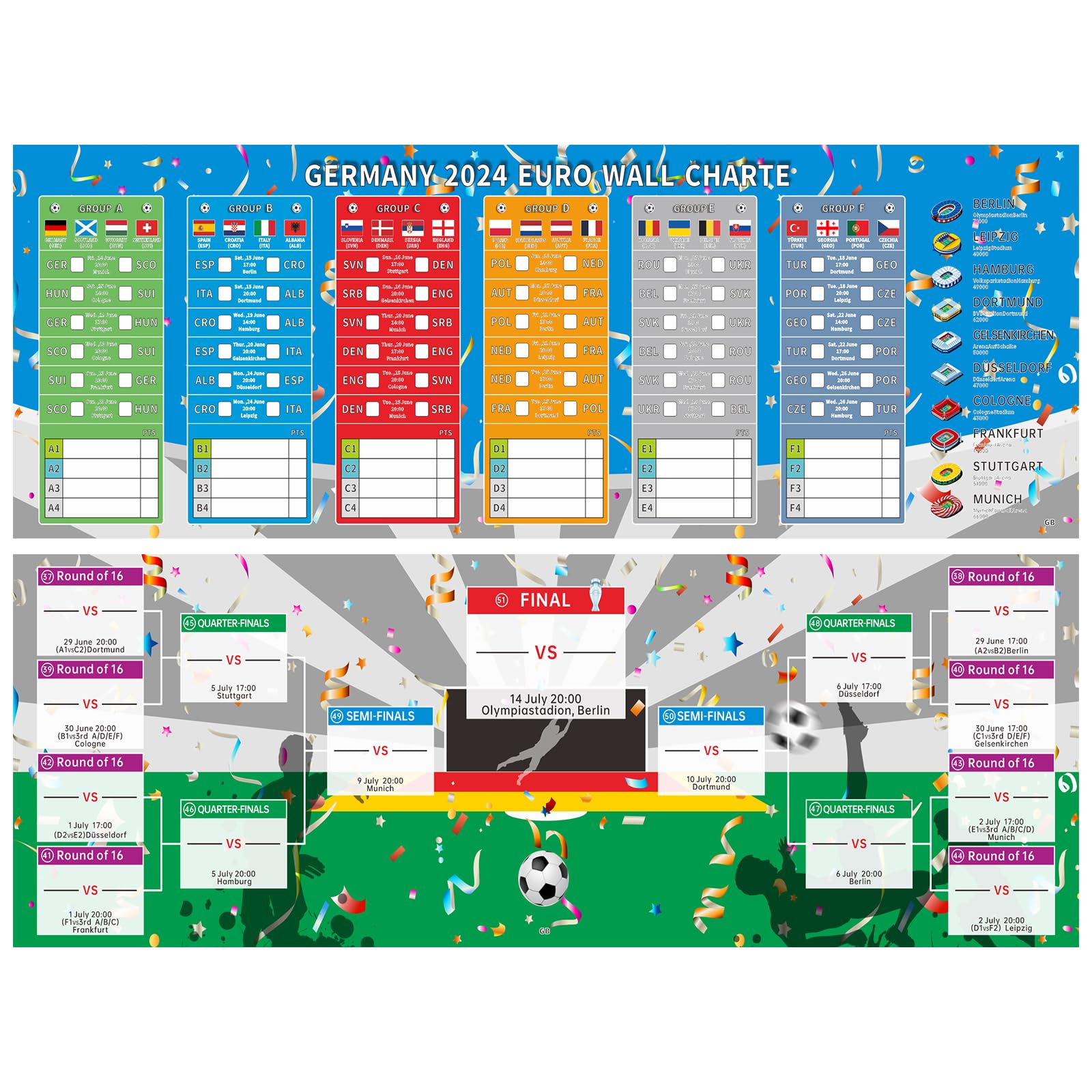 Vibbangeuro Football Wall Chart 2024 Euro Wall Chart 2024 Euro ...