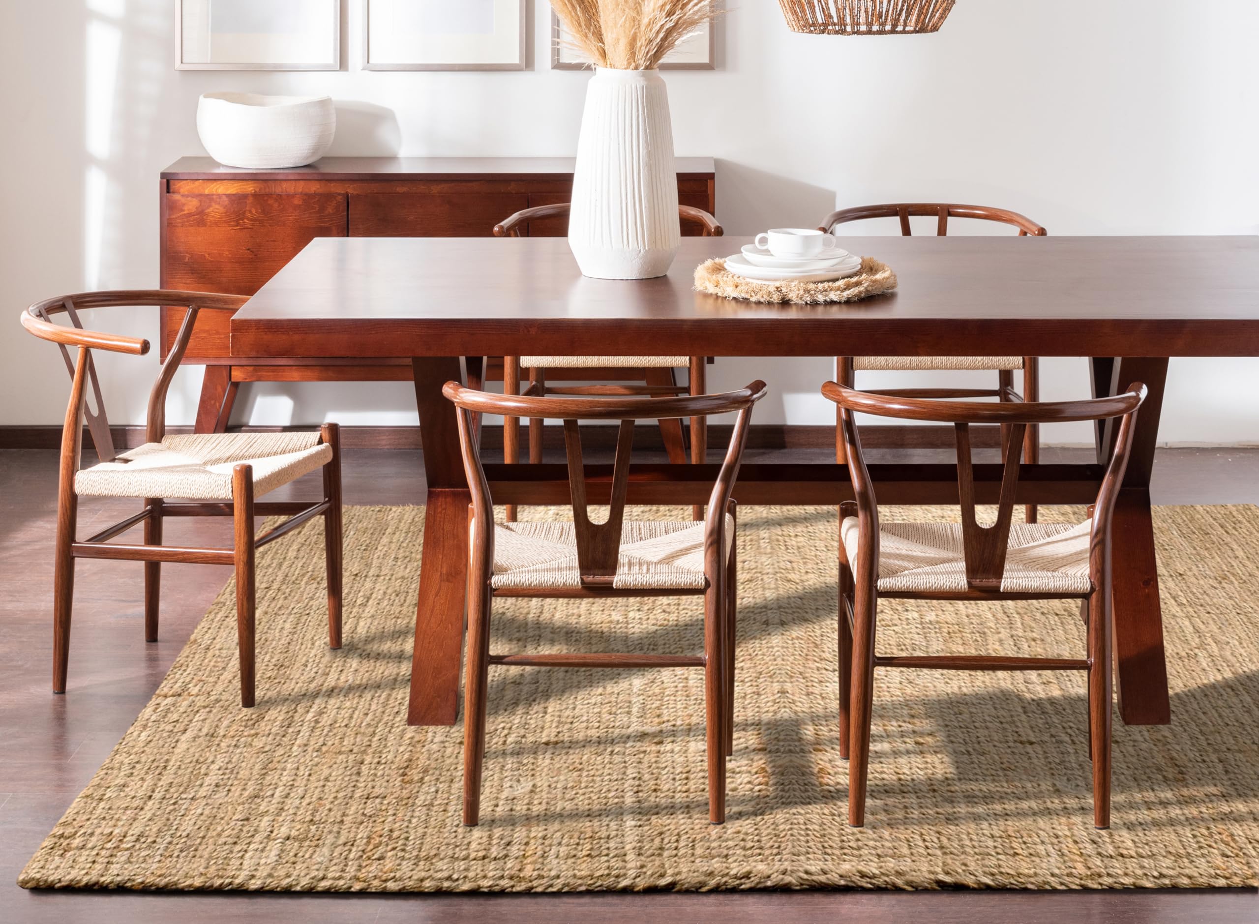 Snapklik.com : Delara Hand Woven Farmhouse Jute Area Rug