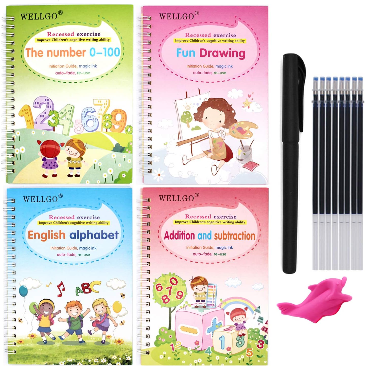 Amazon.com : Fierceriver Upgraded Large Size Magic Practice Copybook ...