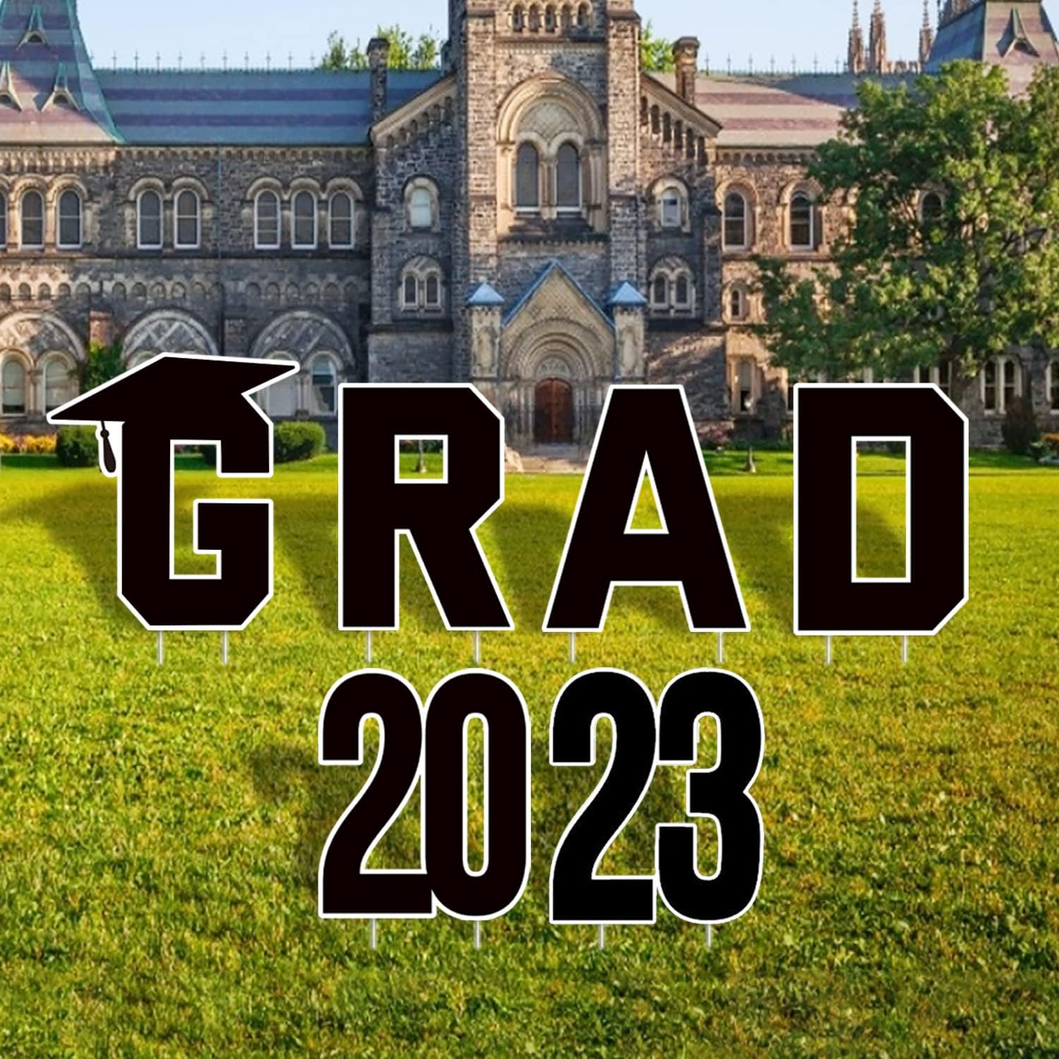 Amazon.com : Grad Yard Sign 2023 with Stakes - Graduation Decorations ...