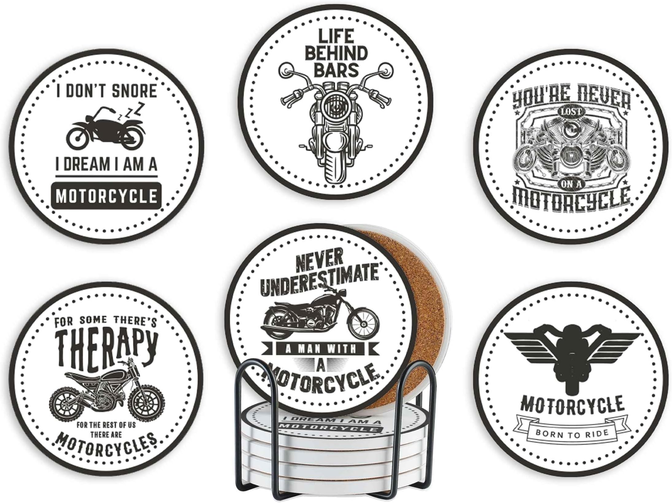 Amazon.com | Harley-Davidson Bar & Shield Rubber Coaster Set HDL-18515 ...