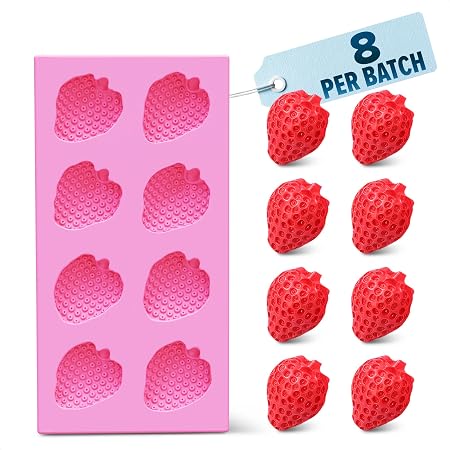 Amazon.com: Strawberry Silicone Mold – Food-Grade Strawberry Mold, Pink ...