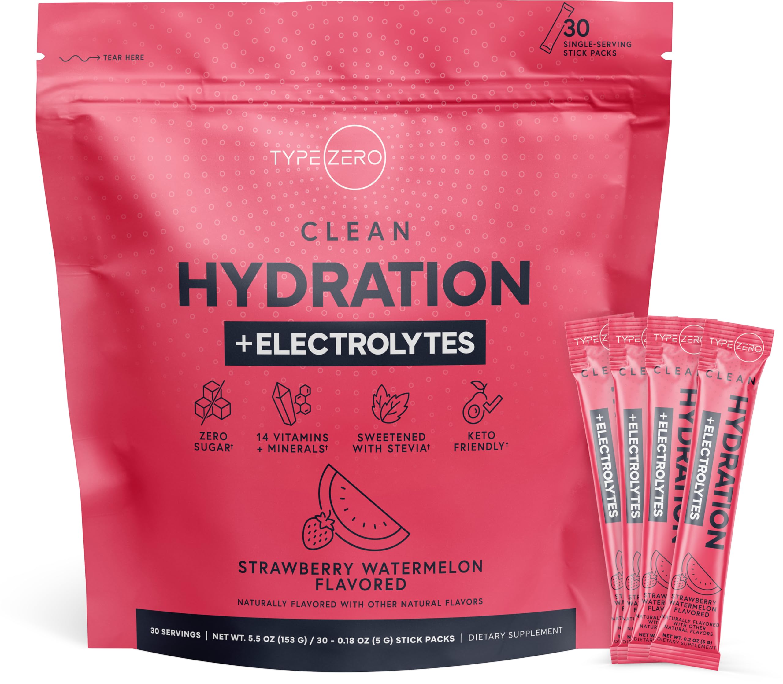 Snapklik.com : Type Zero Clean Hydration + Electrolytes Drink Mix