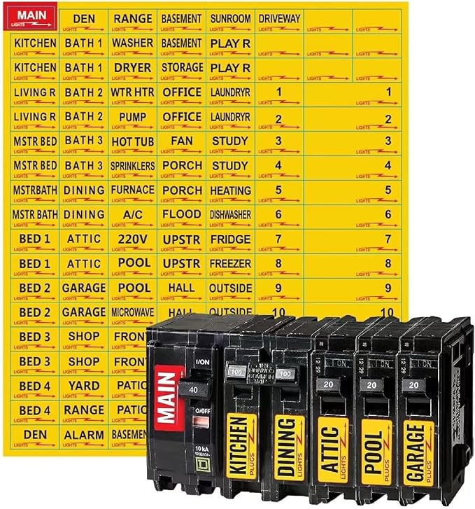 Amazon.com: GRAPHIX EXPRESS 129 Circuit Breaker Labels - Fuse Box ...