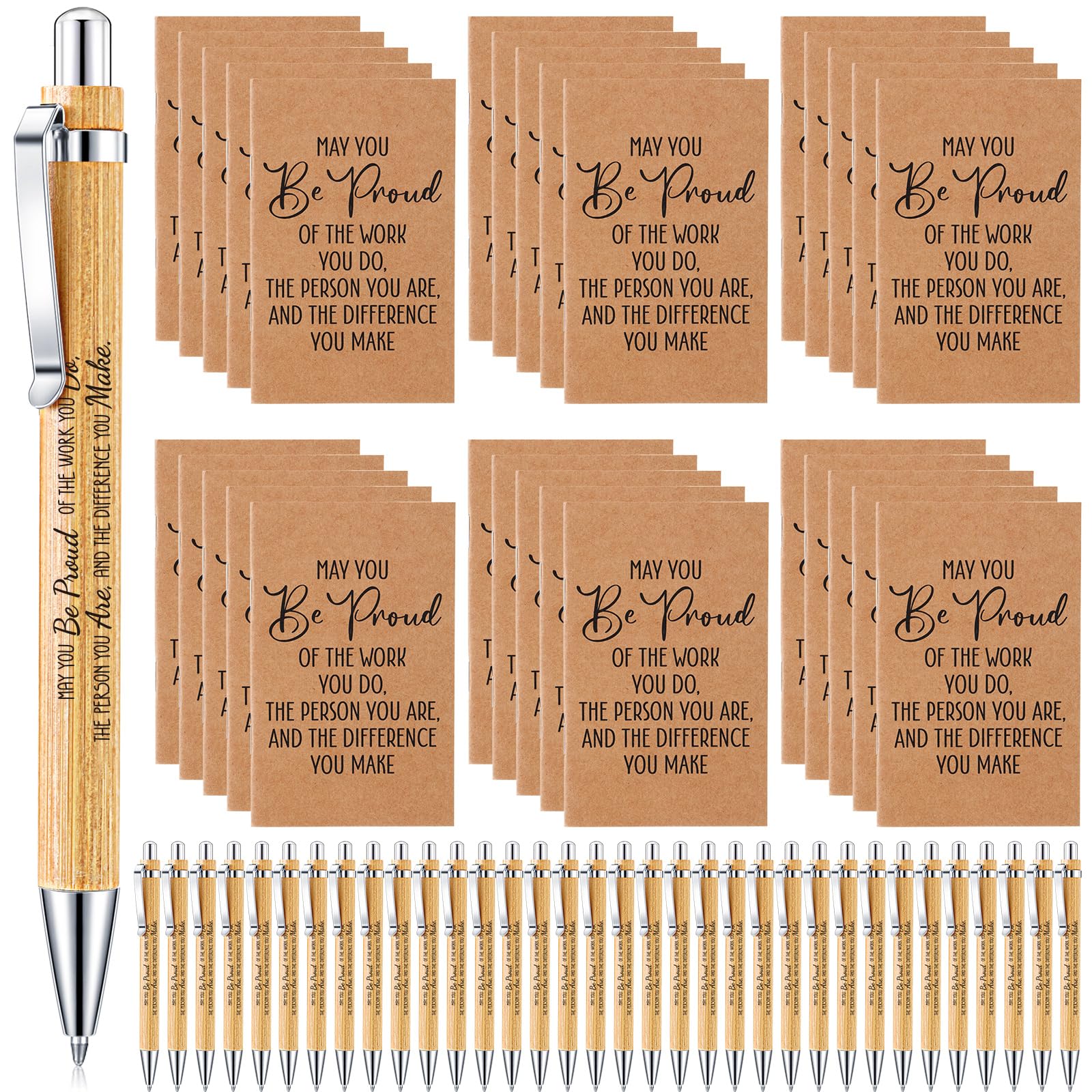 Amazon.com : Yeaqee Thank You Gifts Bulk Notebook and Pen Set Coworker ...