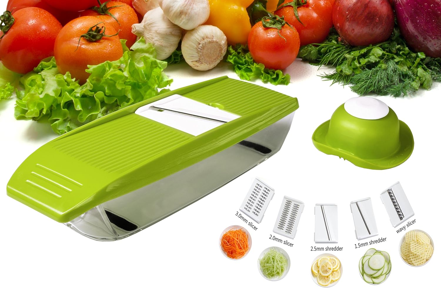 Amazon.com: Mandoline Slicer - Resistant Plastic Container with Anti ...