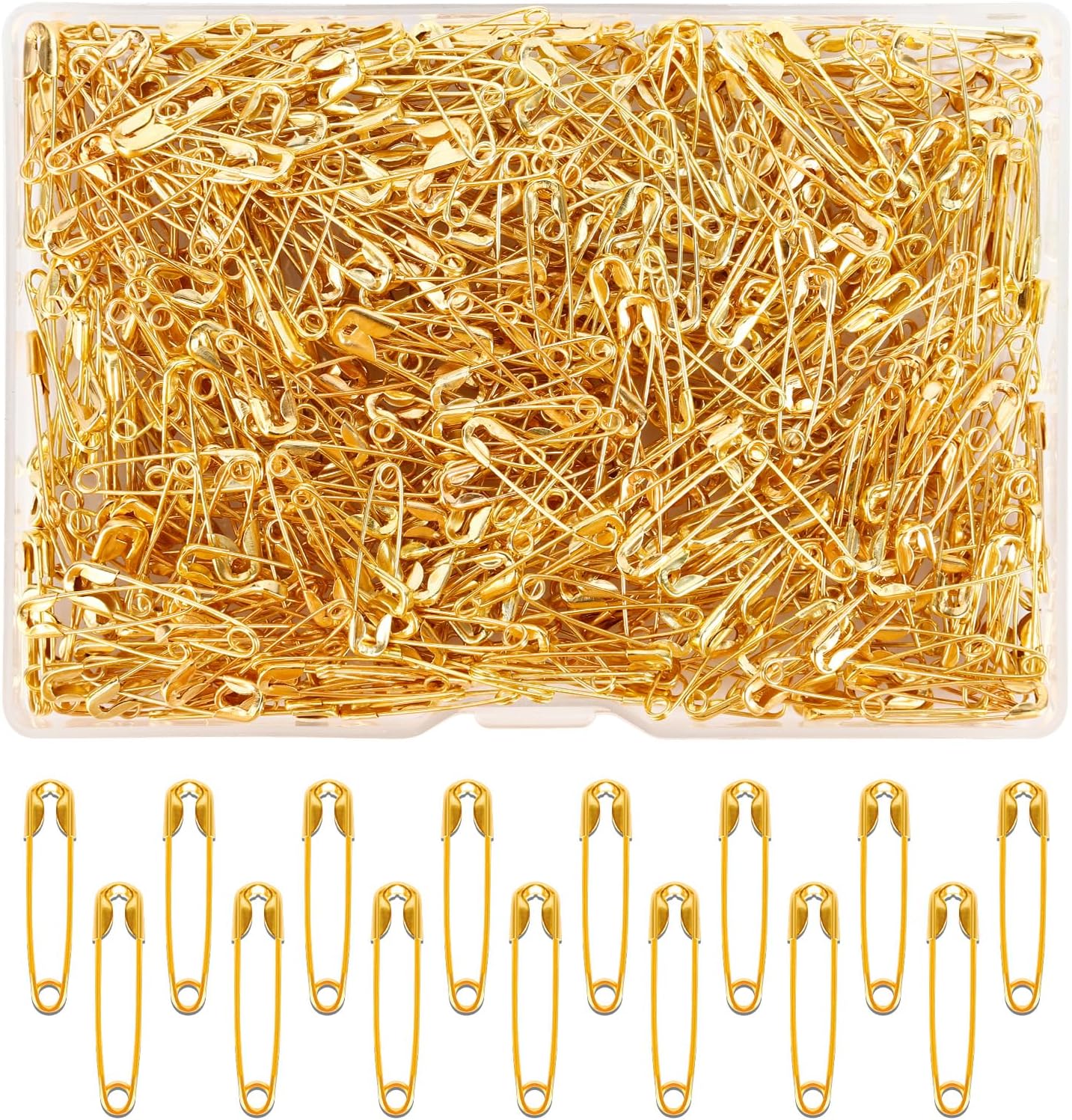 Amazon.com: Qjaiune 200 PCS 19mm / 3/4 Inch Safety Pins Gold Sewing ...