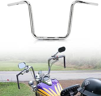 Ape Hanger Motorcycle Handlebars 1-1/4" Bar - Ohhmoto for FLST FXST XL ...