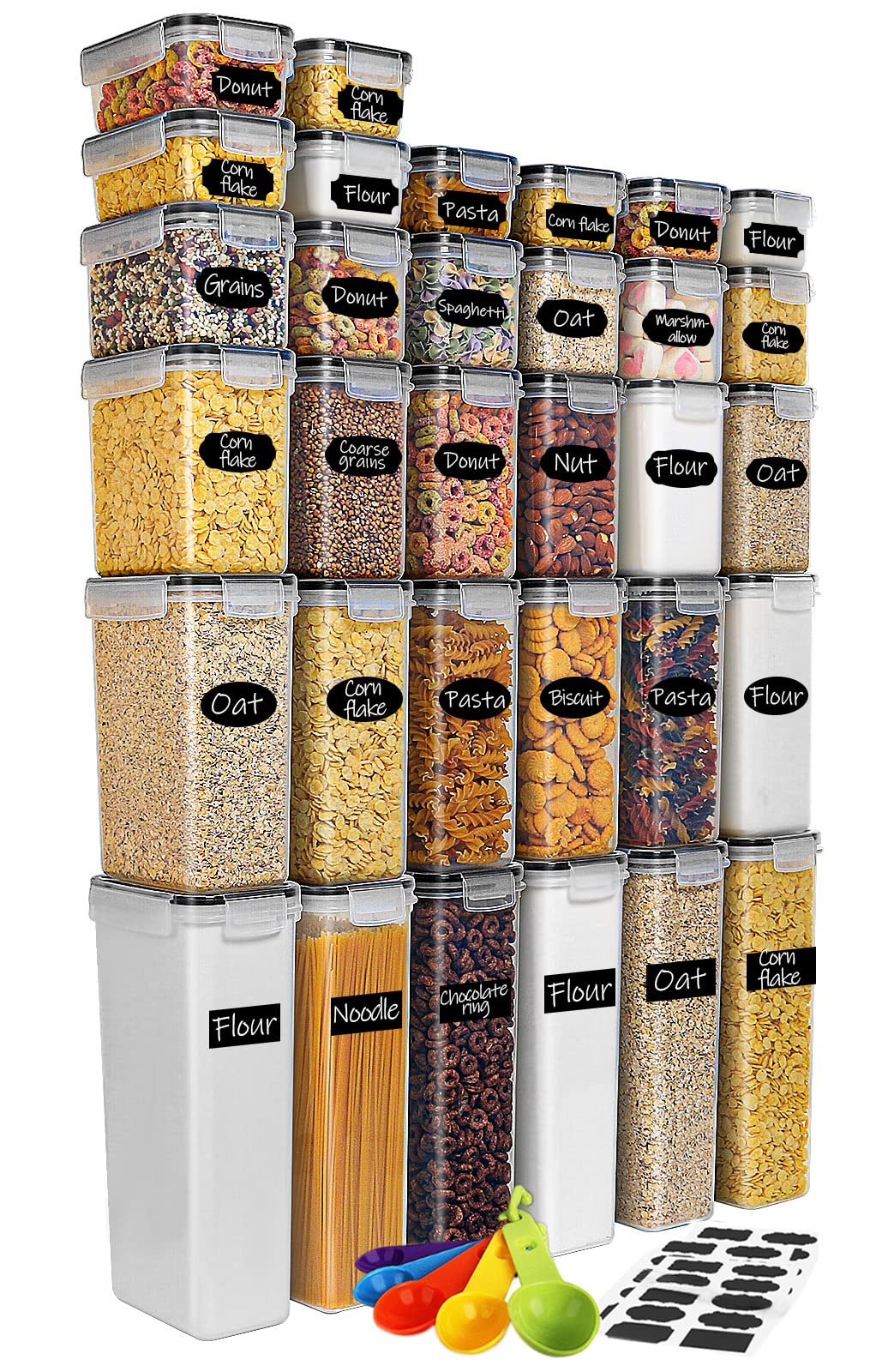 RAZCC Airtight Food Storage Containers - BPA Free Cereal & Dry Food ...