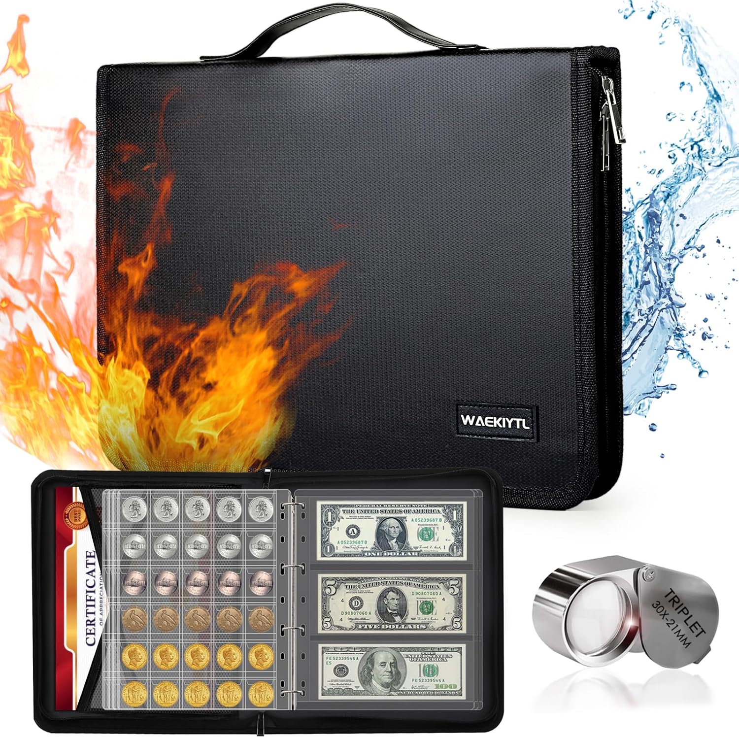 Amazon.com : Coin Collection Book for Collectors, 295 Pockets Fireproof ...