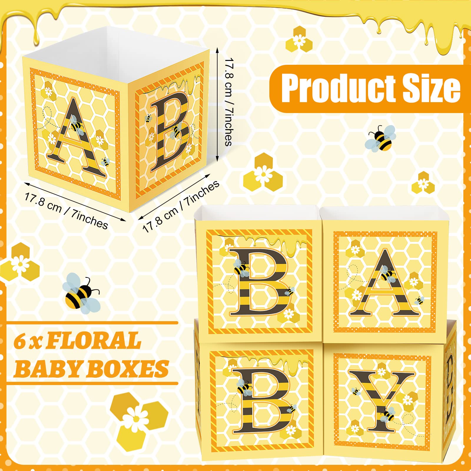Snapklik.com : Bucherry 6 Pcs Baby Shower Party Decorations Baby Flower ...