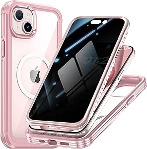 Amazon.com: Magnetic Case for iPhone 15 with Privacy Screen Protector ...