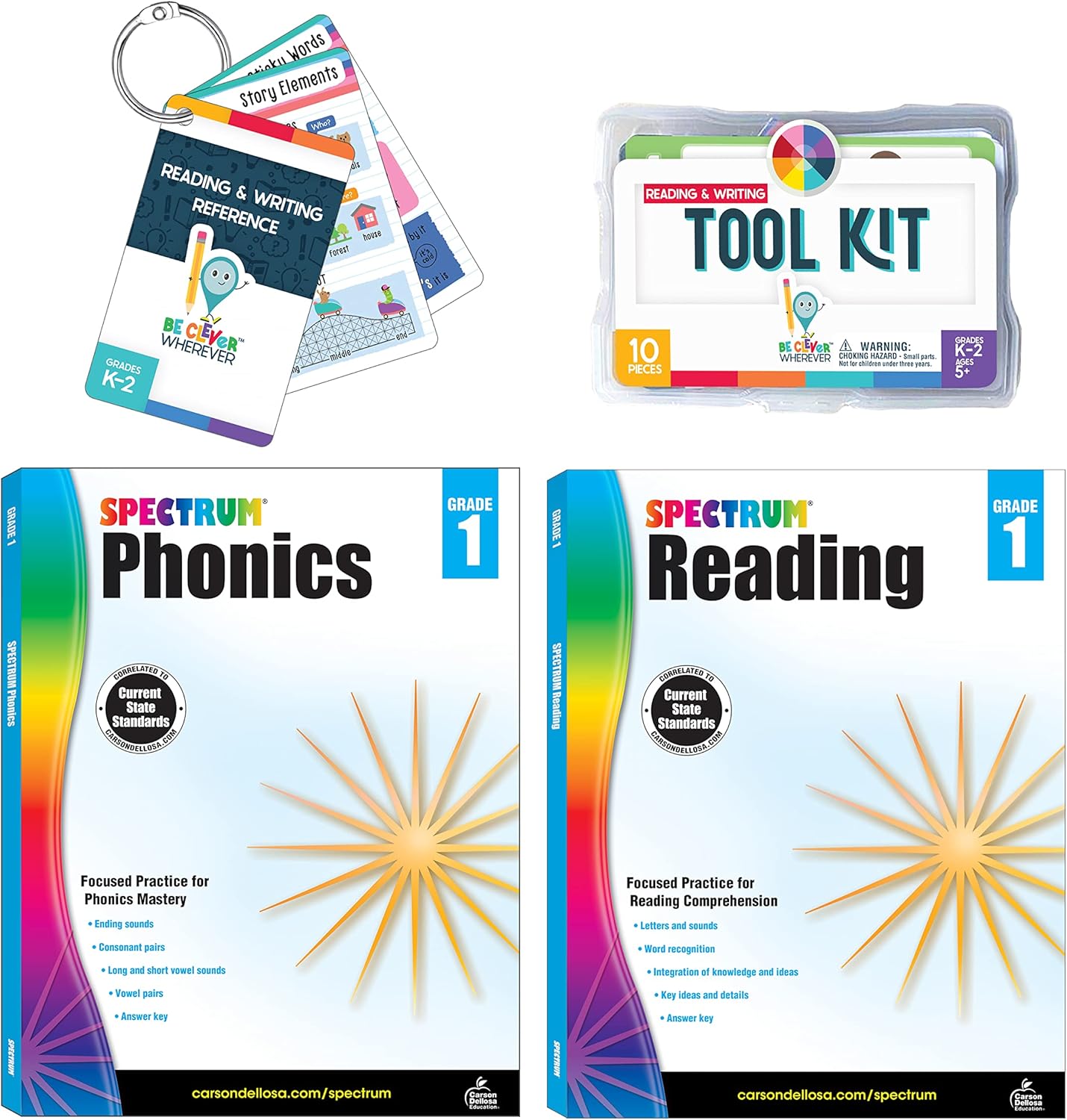 Carson Dellosa 29pc 1st Grade Reading Workbook Bundle, Grade 1 Phonics ...