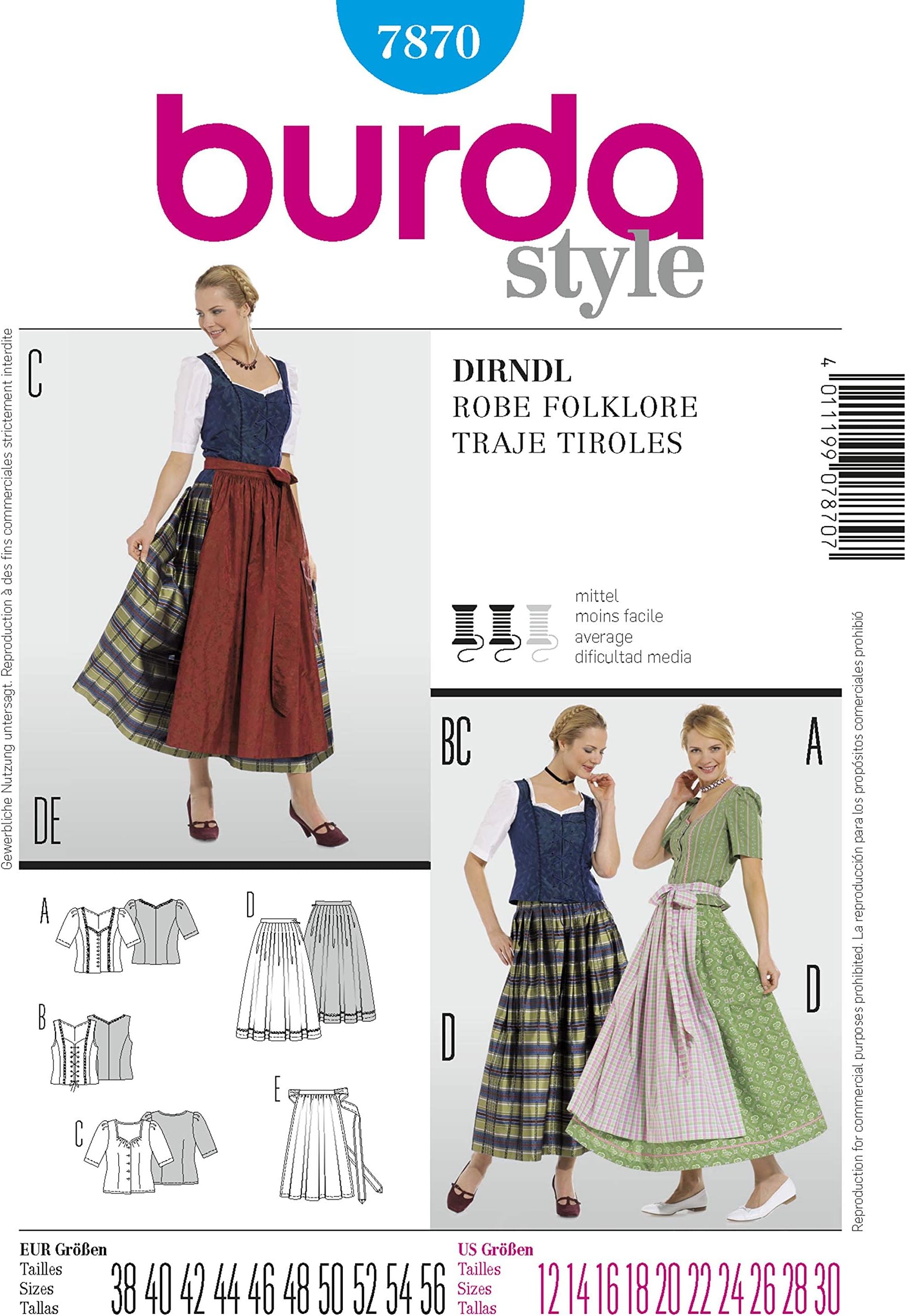 Burda 6890 Dress Pattern : Amazon.co.uk: Home & Kitchen
