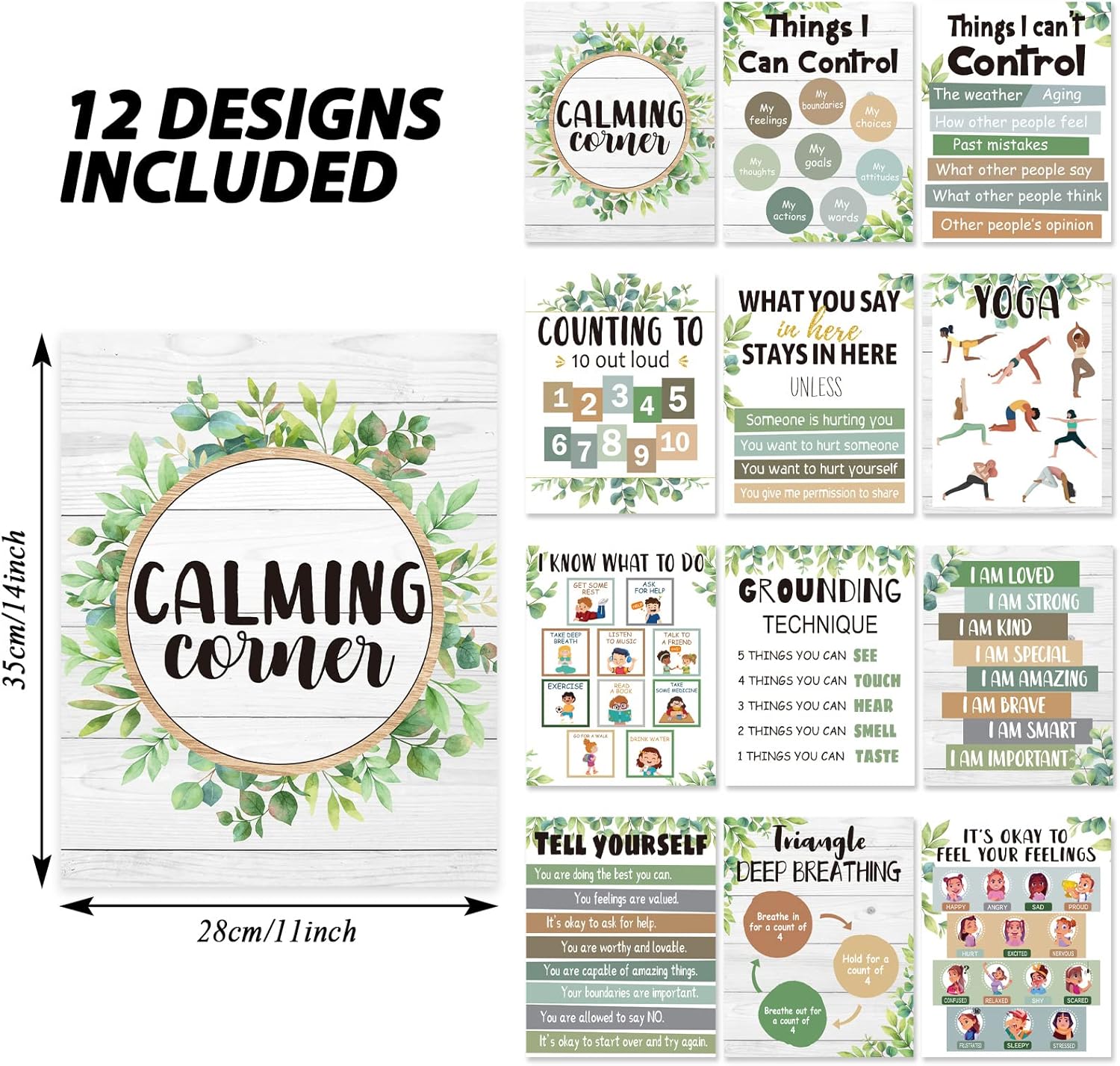 ZOIIWA 12pcs Eucalyptus Calming Corner Classroom Philippines | Ubuy