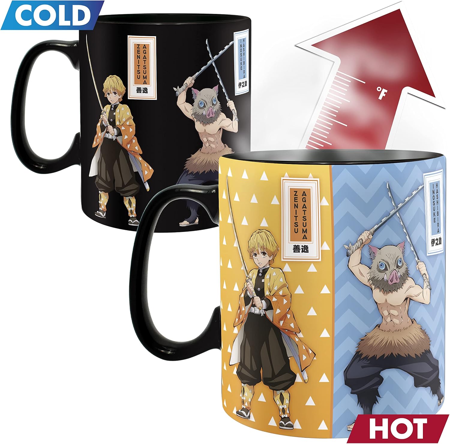 Demon Slayer Heat Changing Ceramic Mug with Characters - 16 Oz. in ...