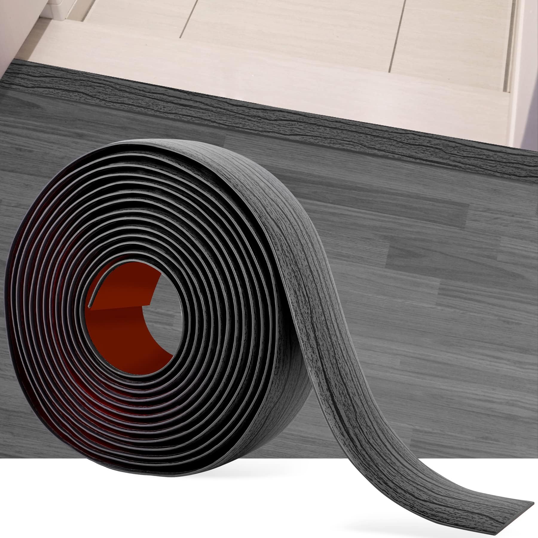 10 Ft x 2" Floor Transition Strip Doorways, Self Adhesive Vinyl Floor ...