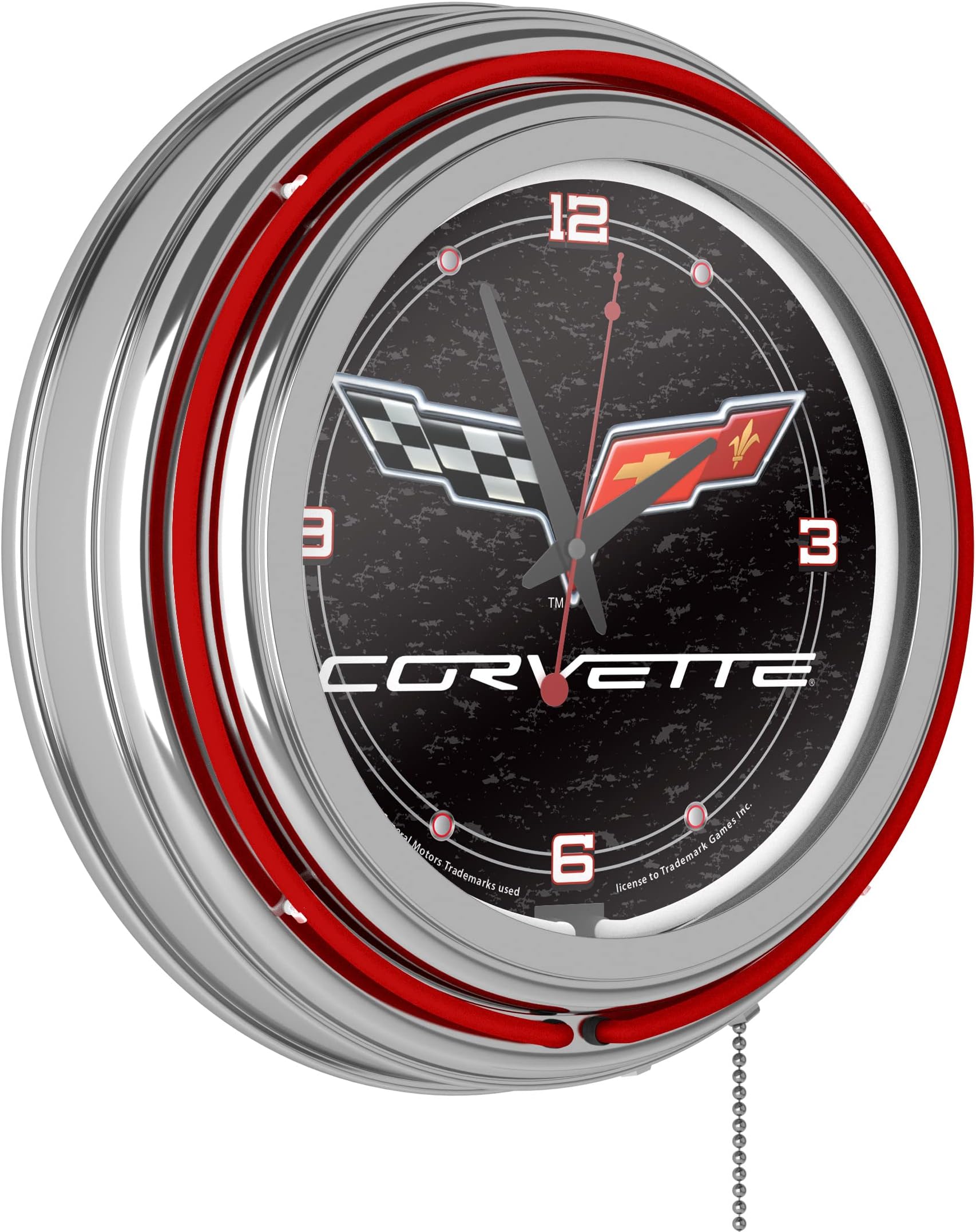 Amazon.com: Neon Clock - Retro Corvette C6 Black Analog Wall Clock with ...