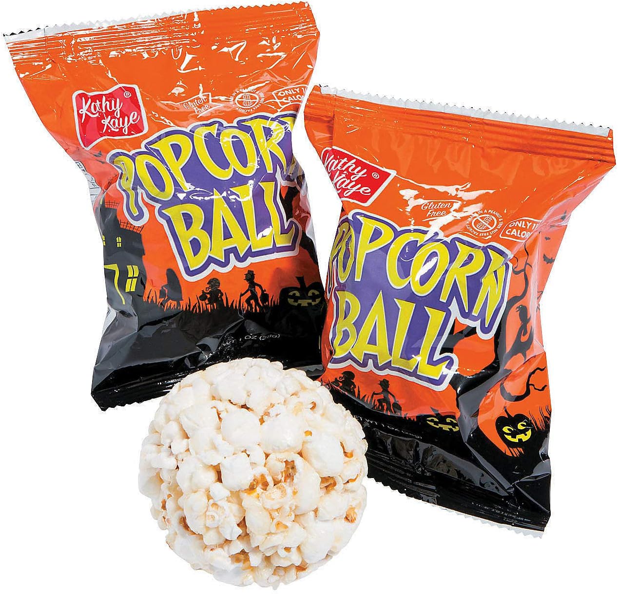 Amazon.com: Halloween Popcorn - Popcorn Balls Individually Wrapped