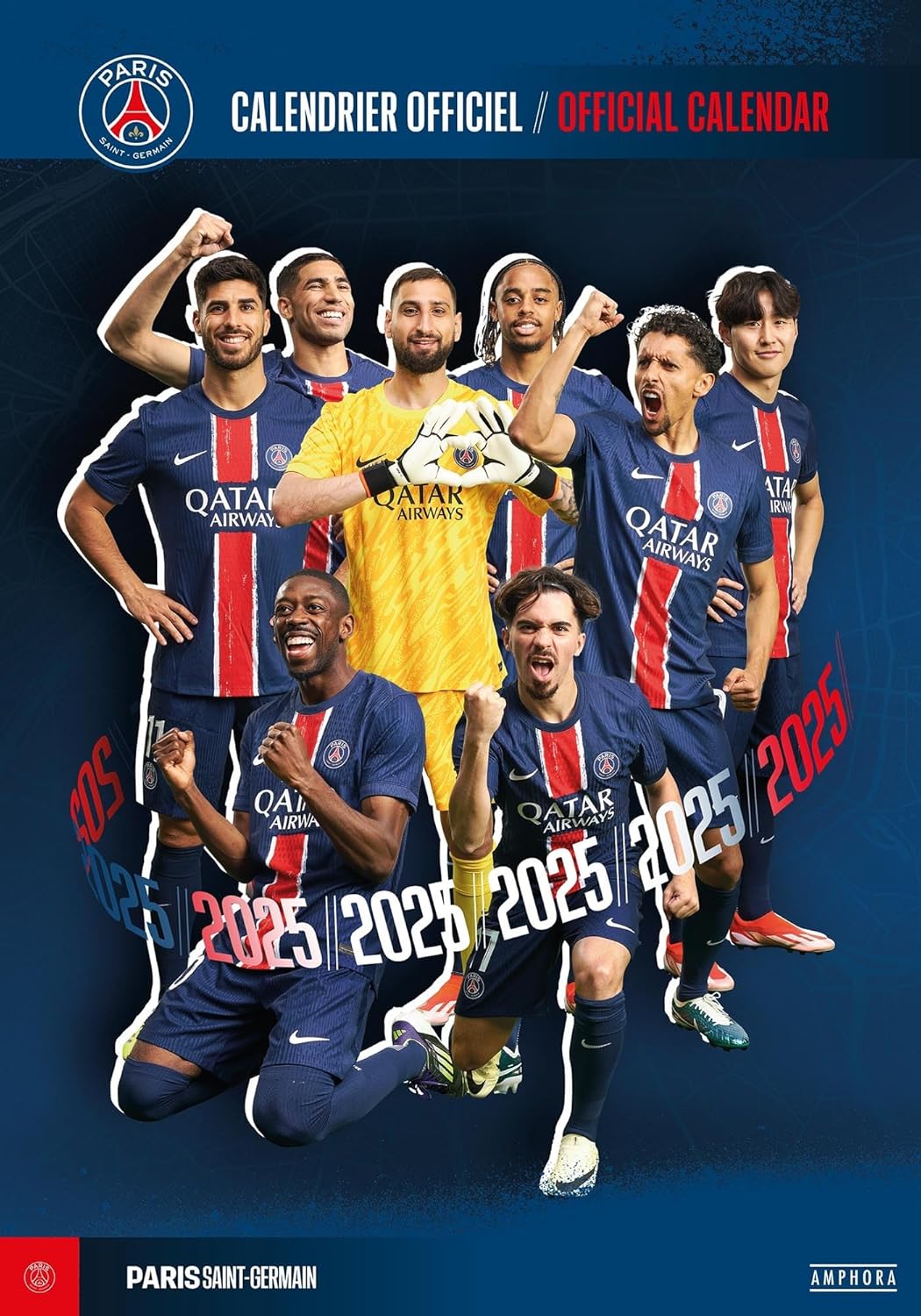 Calendrier officiel Paris Saint-Germain 2025 : Rieffel, Julien: Amazon ...