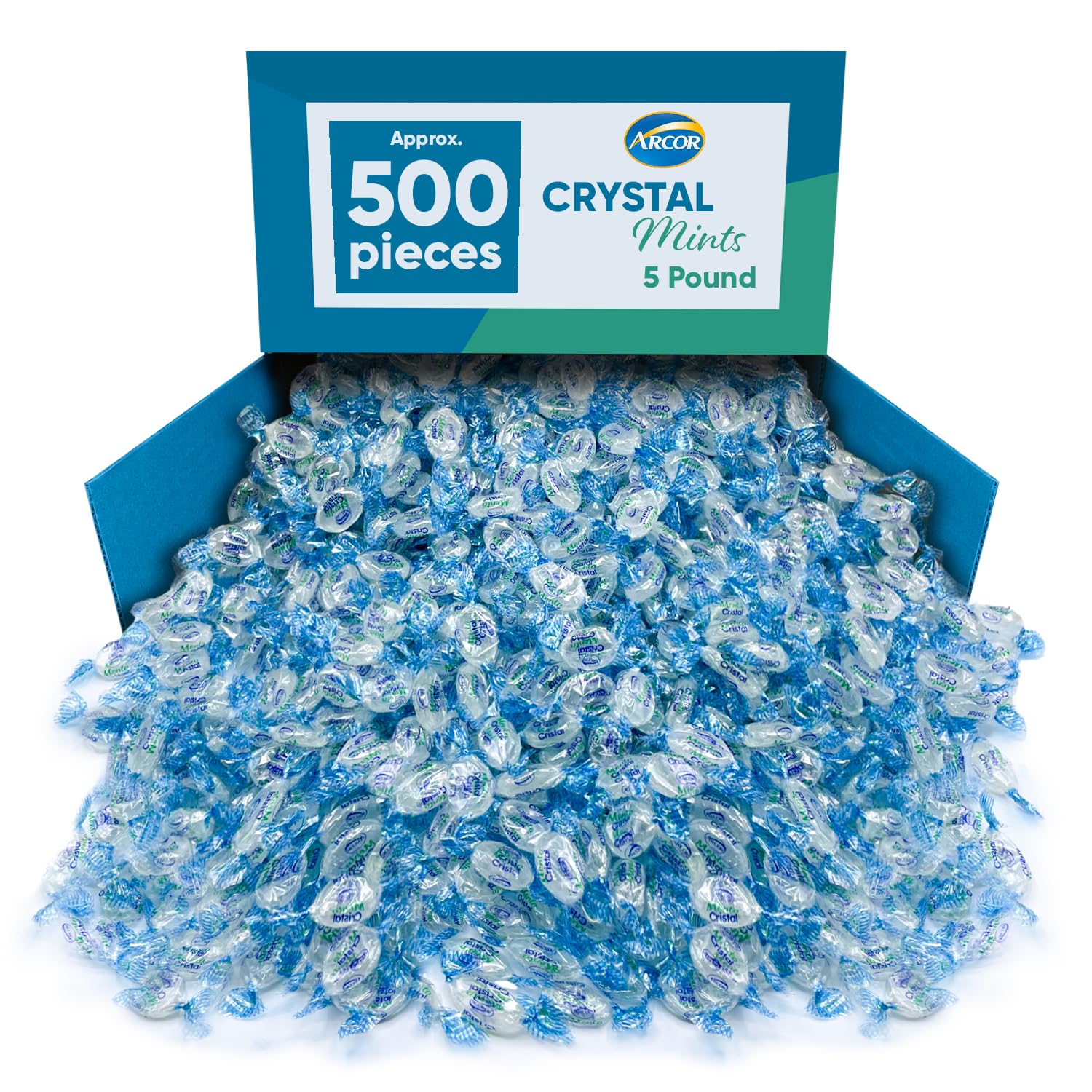 Amazon.com : Crystal Mints Hard Candy - 5 Pounds Approx 500 Pieces ...